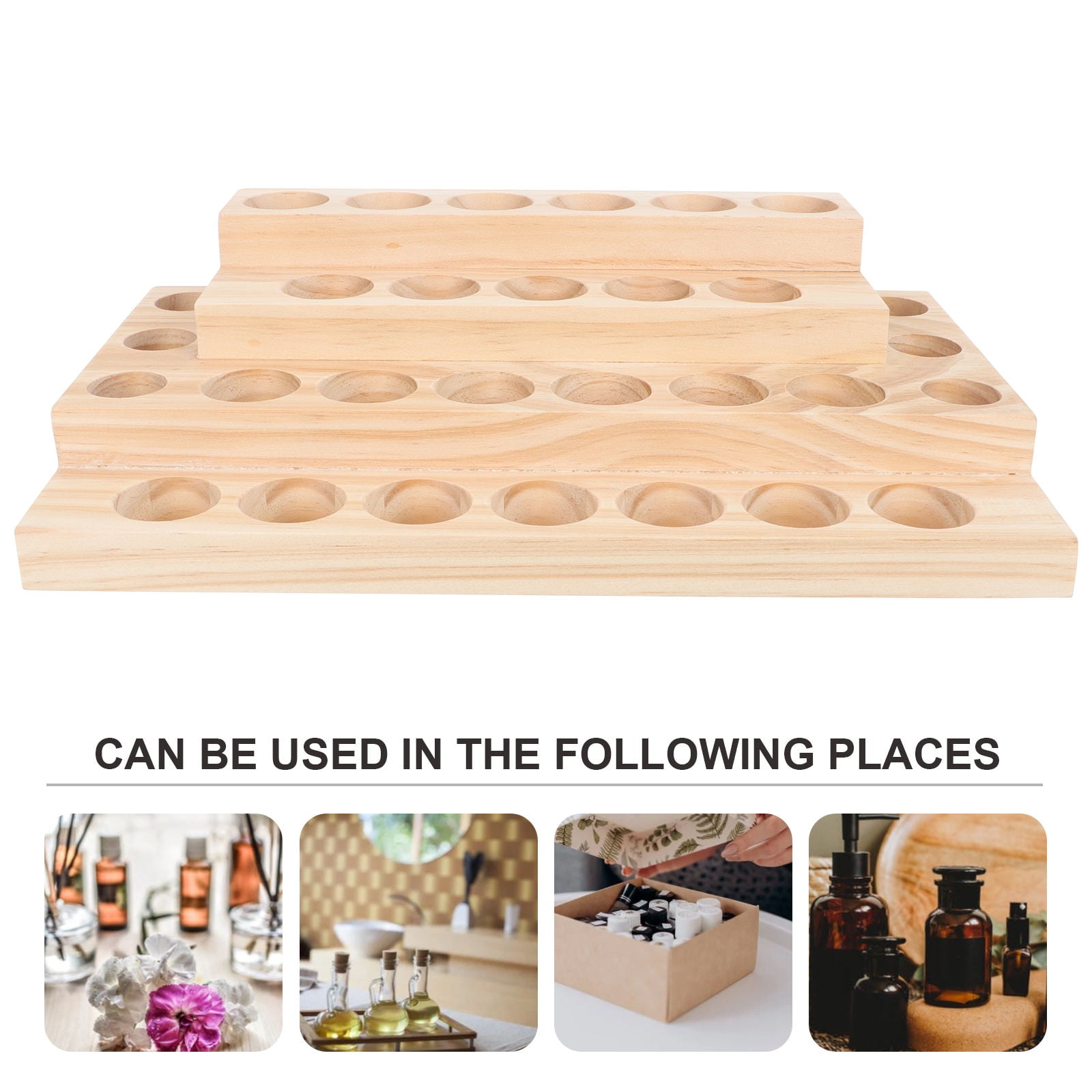 Yardwe Essential Oil Organizer Wood Storage Durable Structure for ...