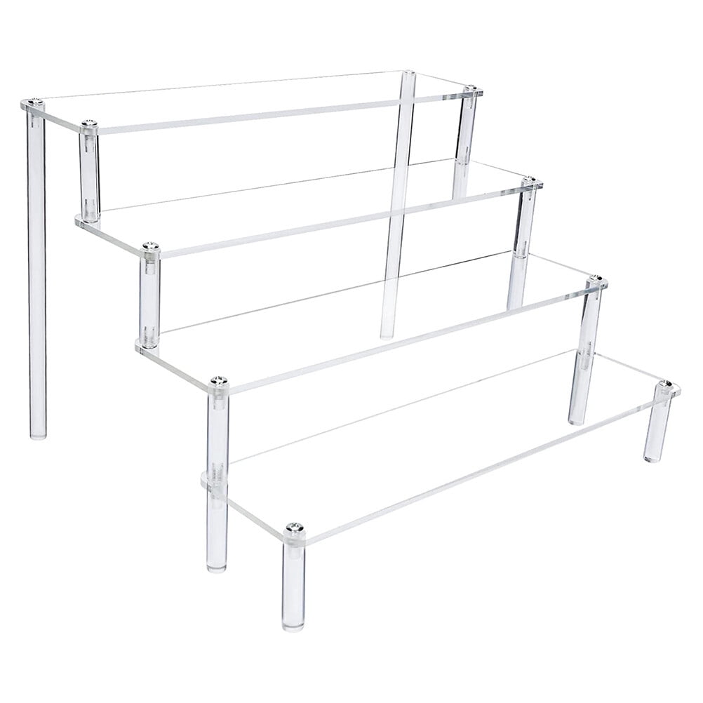 Yardwe Clear Display Risers Shelf Acrylic Display Stand Office 1Pcs ...