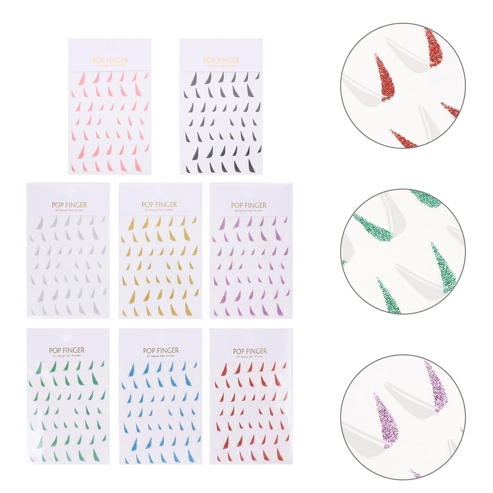 Yardwe Manicure Stickers for Nails and Crafts Assorted Adhesive Nail ...
