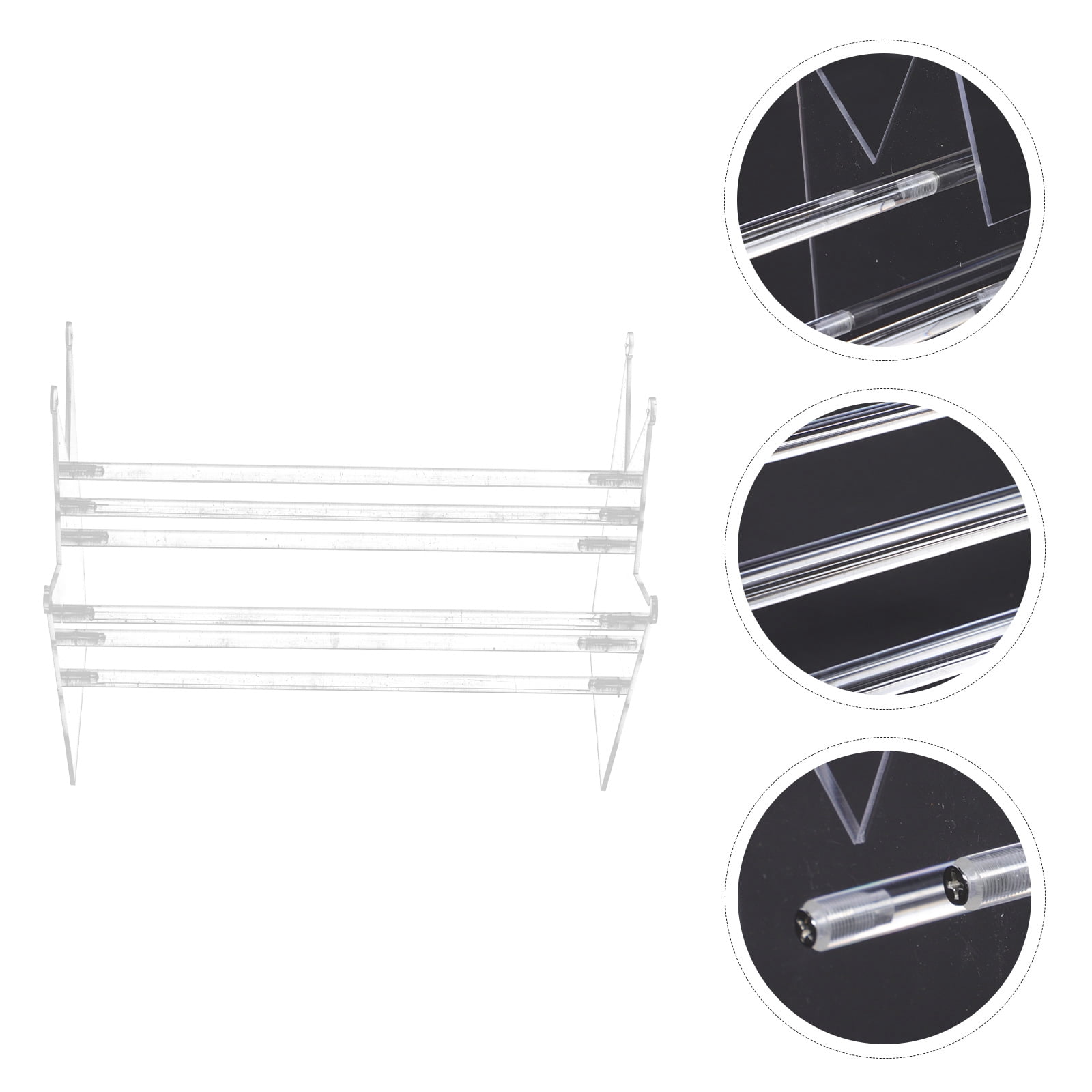 Yardwe Crown Shaped Headdress Storage Rack White Acrylic 1Pack 15.2x11 ...