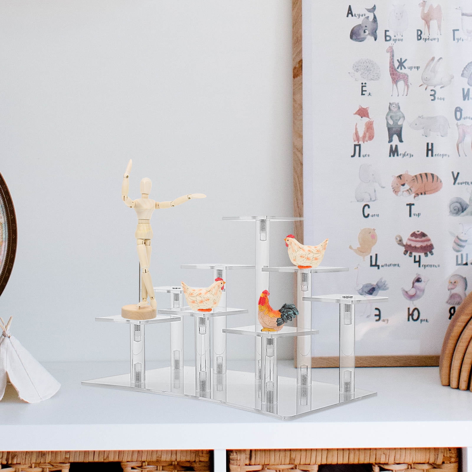 Yardwe Models Display Rack Figurines Acrylic Transparent 1Set - Walmart.com