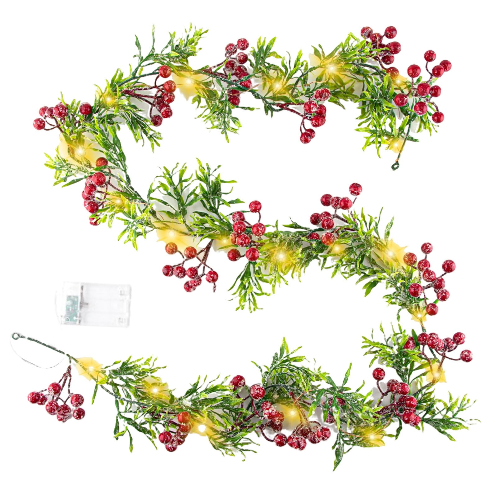 Yardy,Twinkling Tree Garland,Battery Operated Garland with Lights,for ...