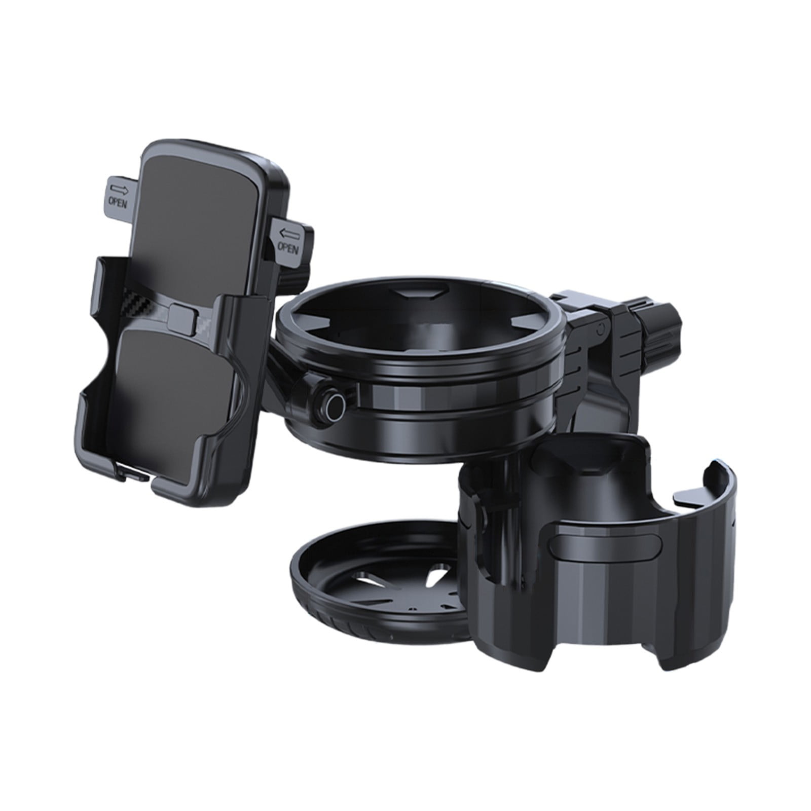 Yarino Black Plastic Motorcycle Cup Holder & Phone Stand Accessories ...