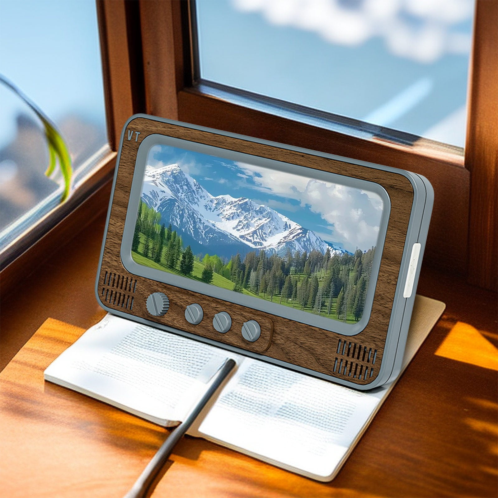 Yarino Color B Plastic Retro TV - shaped Desktop Screen Amplifier with ...