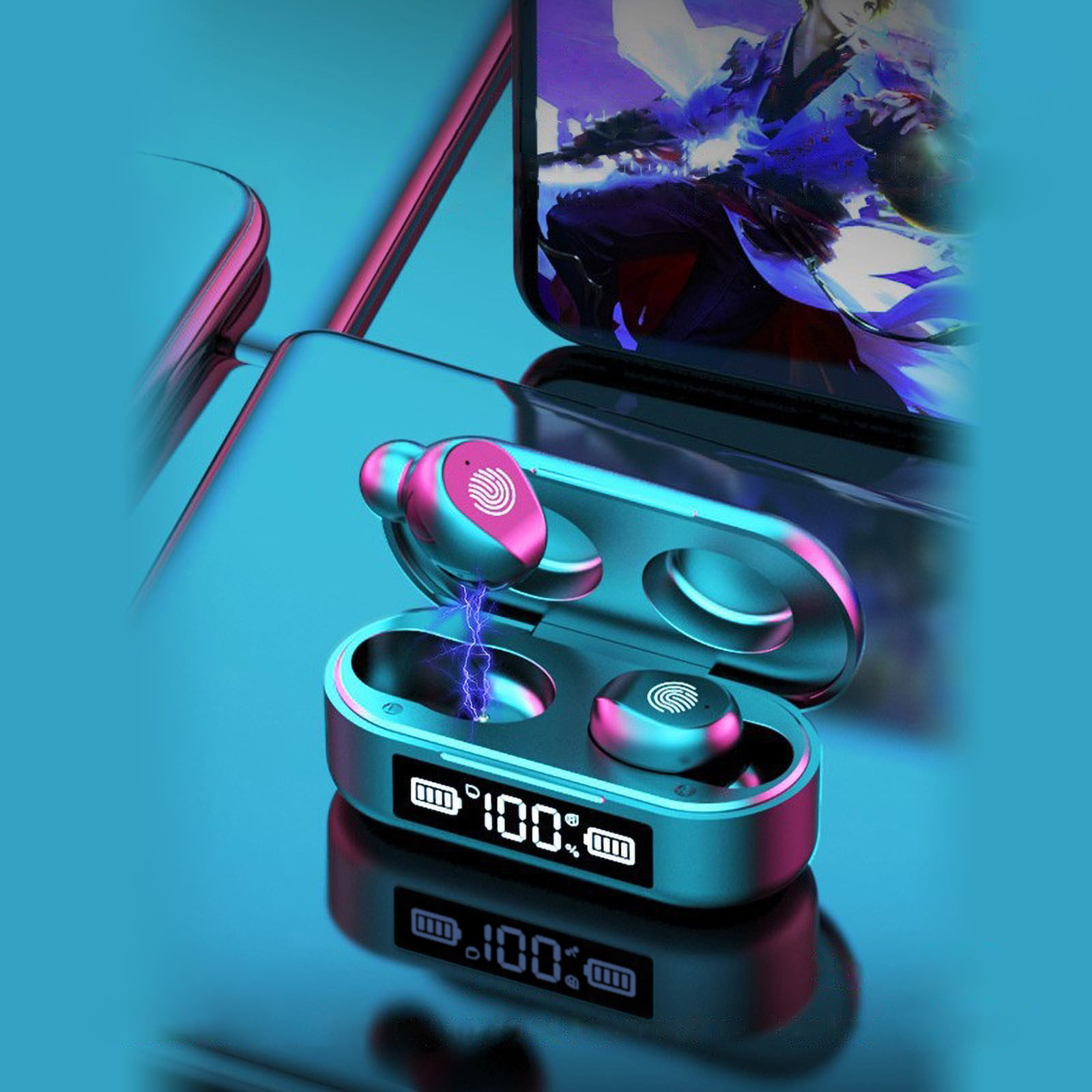 Yarino IPX5 Waterproof Wireless Bluetooth Earbuds with Noise Reduction ...