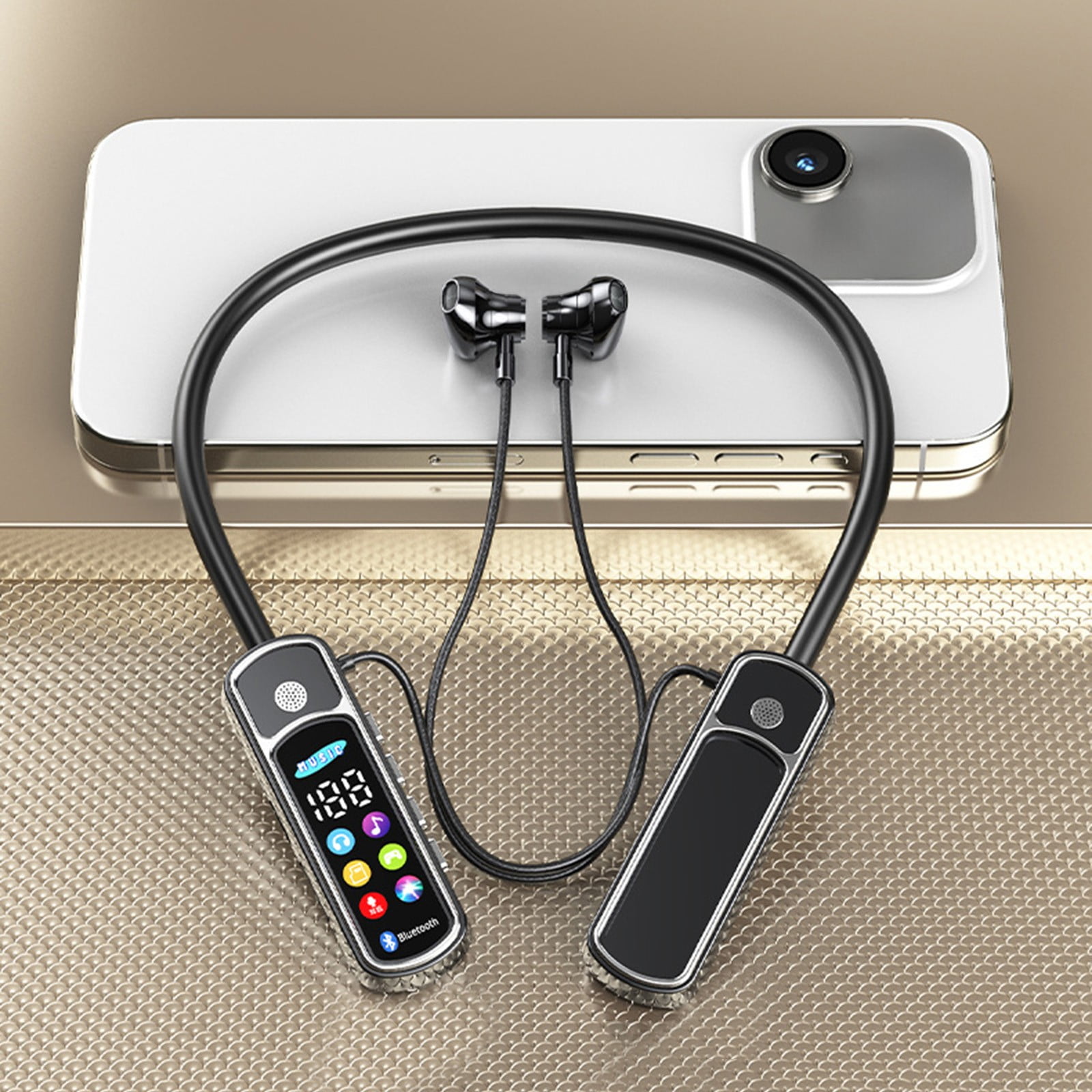 Yarino Neckband Bluetooth Headphones, ANC, 100 Hour Playtime, Karaoke ...