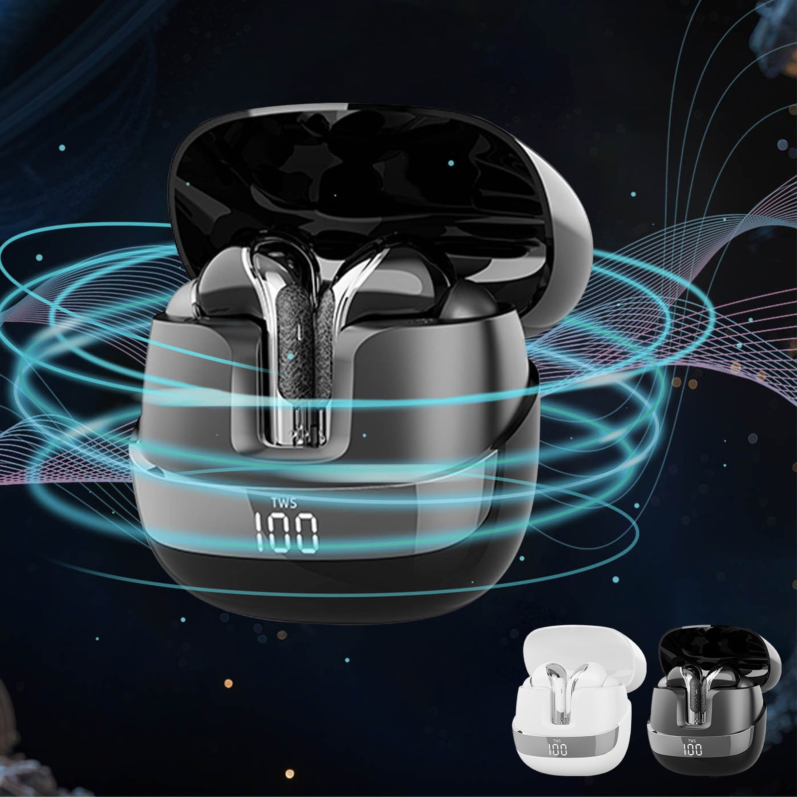 Yarino Wireless Earbuds 60H Battery with LED Display Case, Bluetooth 5. ...