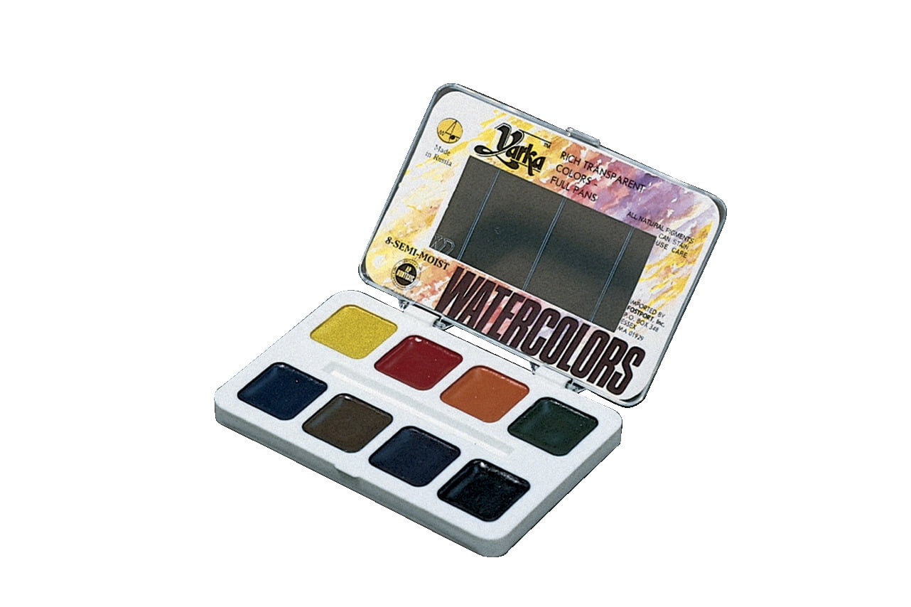 Yarka Non-Toxic Semi-Moist Students Watercolor Paint Set with Brush ...
