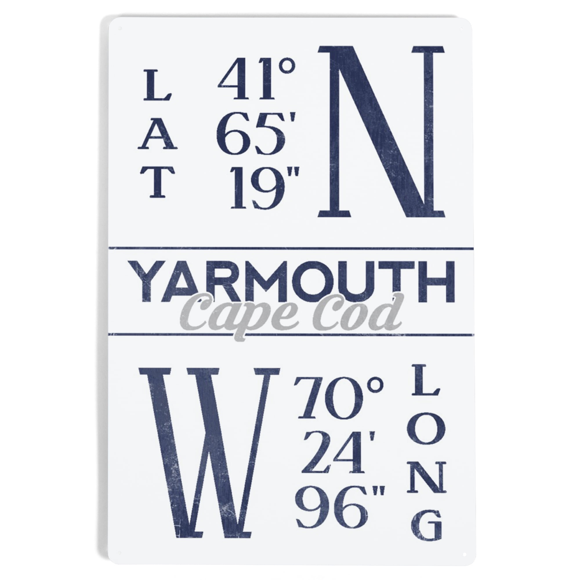 Yarmouth, Cape Cod, Massachusetts, Latitude and Longitude (12x18 ...