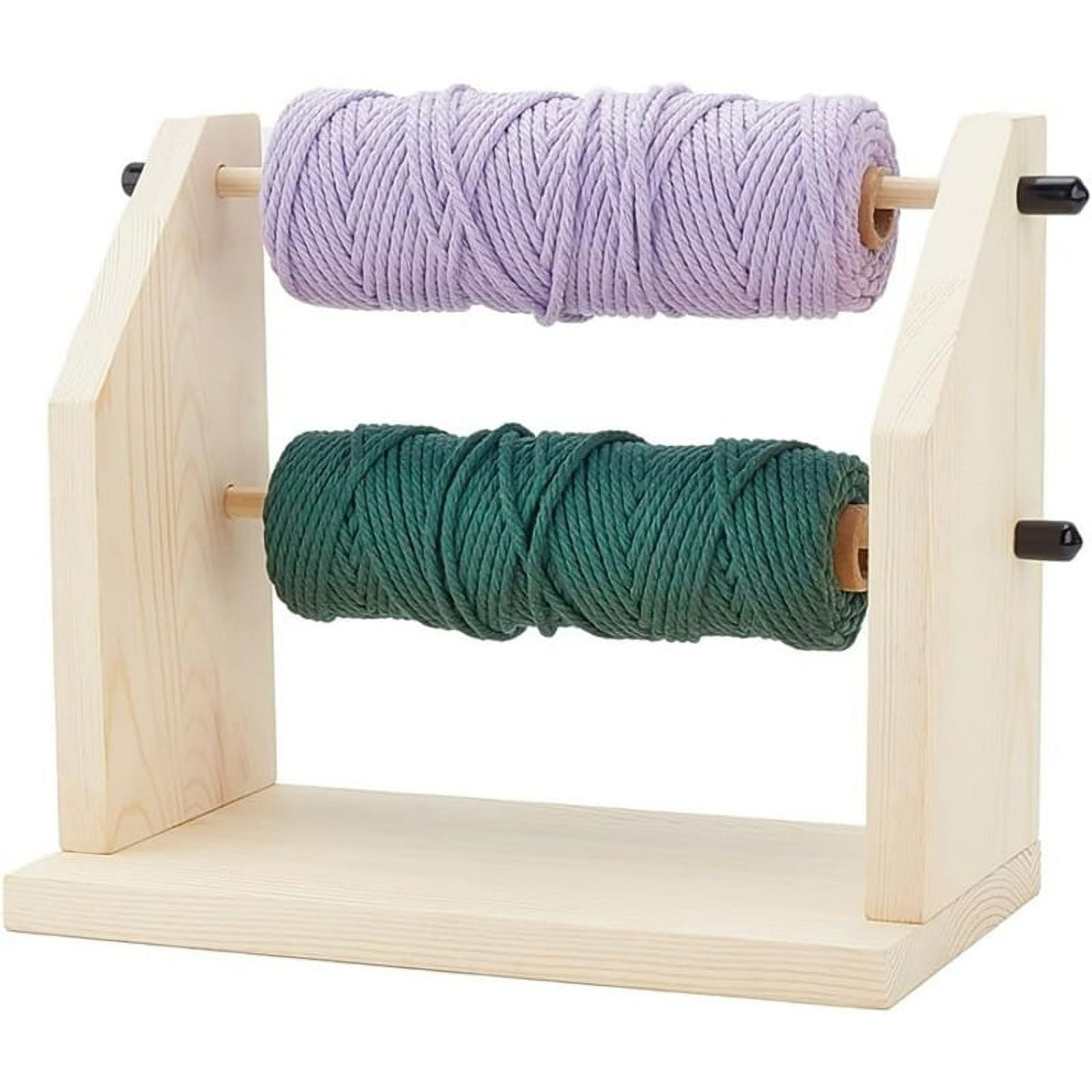 Yarn Ball Holder Double Revolving Yarn Holder Wood Yarn Holder Holder ...