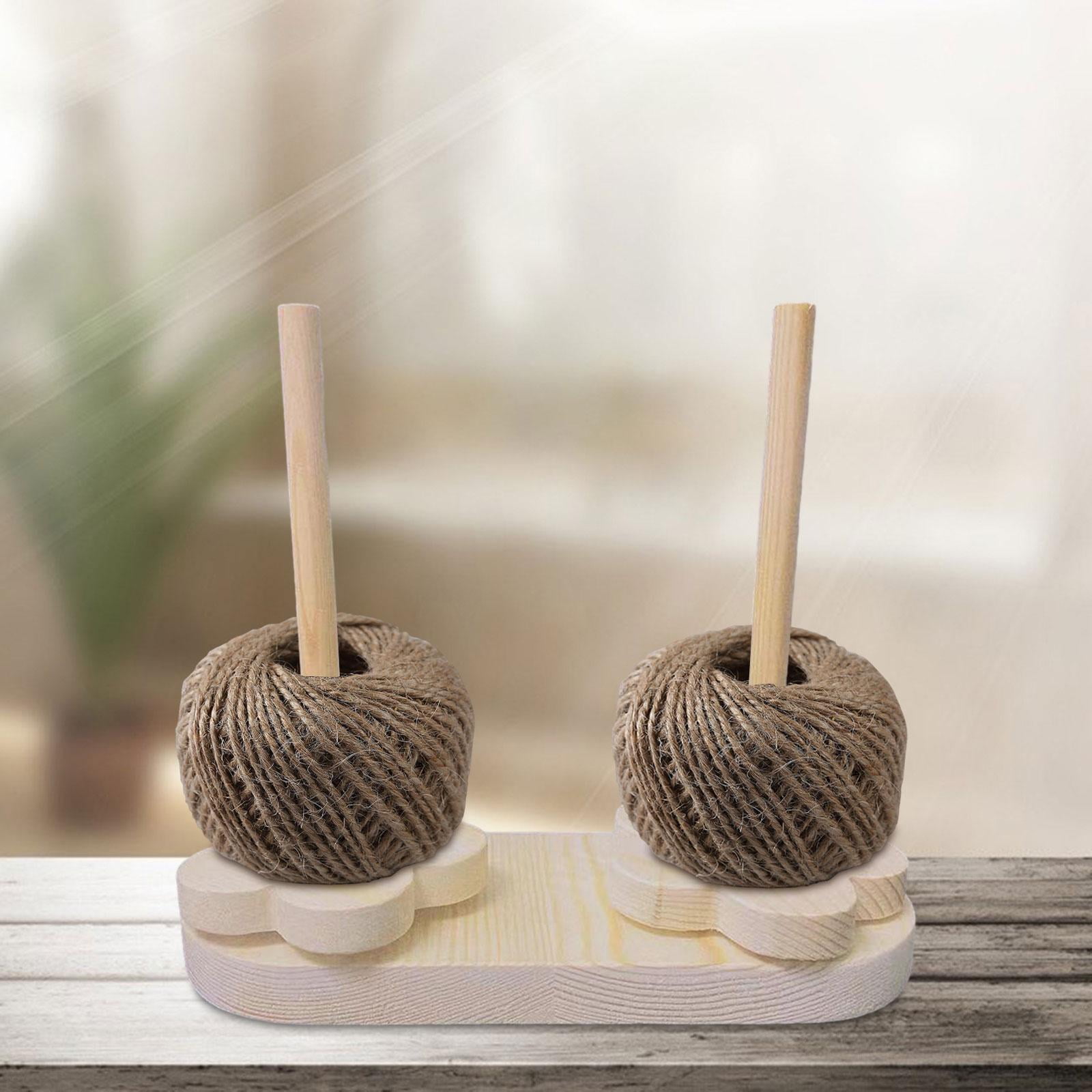 Yarn Ball Holder Hold 2 yarns Spindle Sewing Tool Winders Double Yarn ...