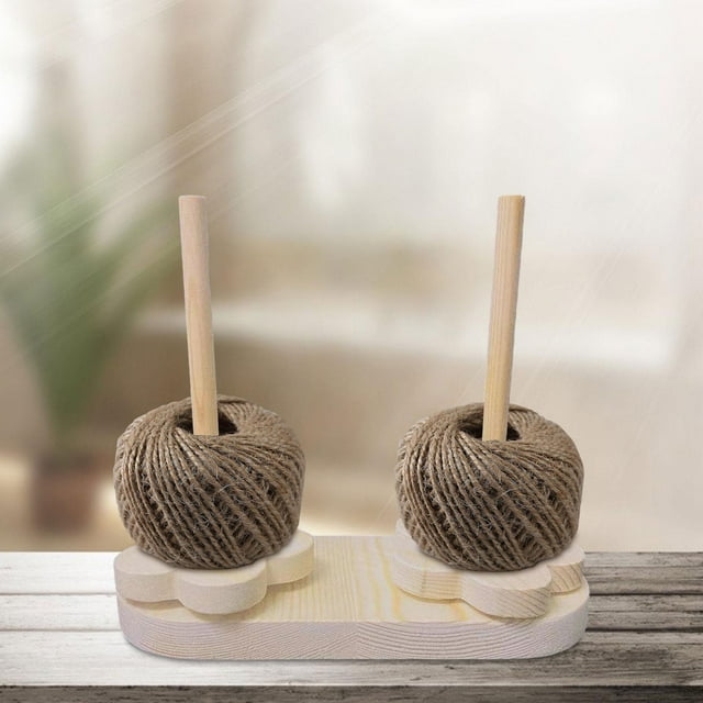 Yarn Ball Holder Hold 2 yarns Spindle Sewing Tool Winders Double Yarn ...