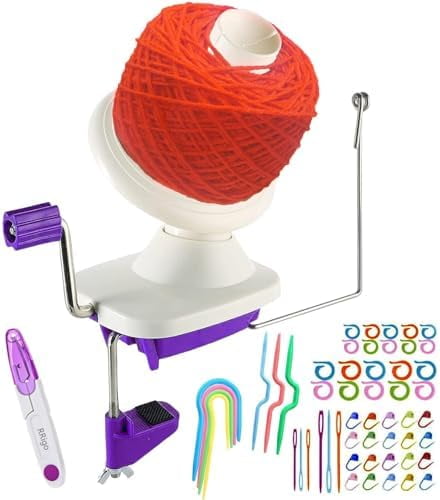 Yarn Ball Winder, Convenient Purple Yarn Winder for Yarn, Ball Winder ...