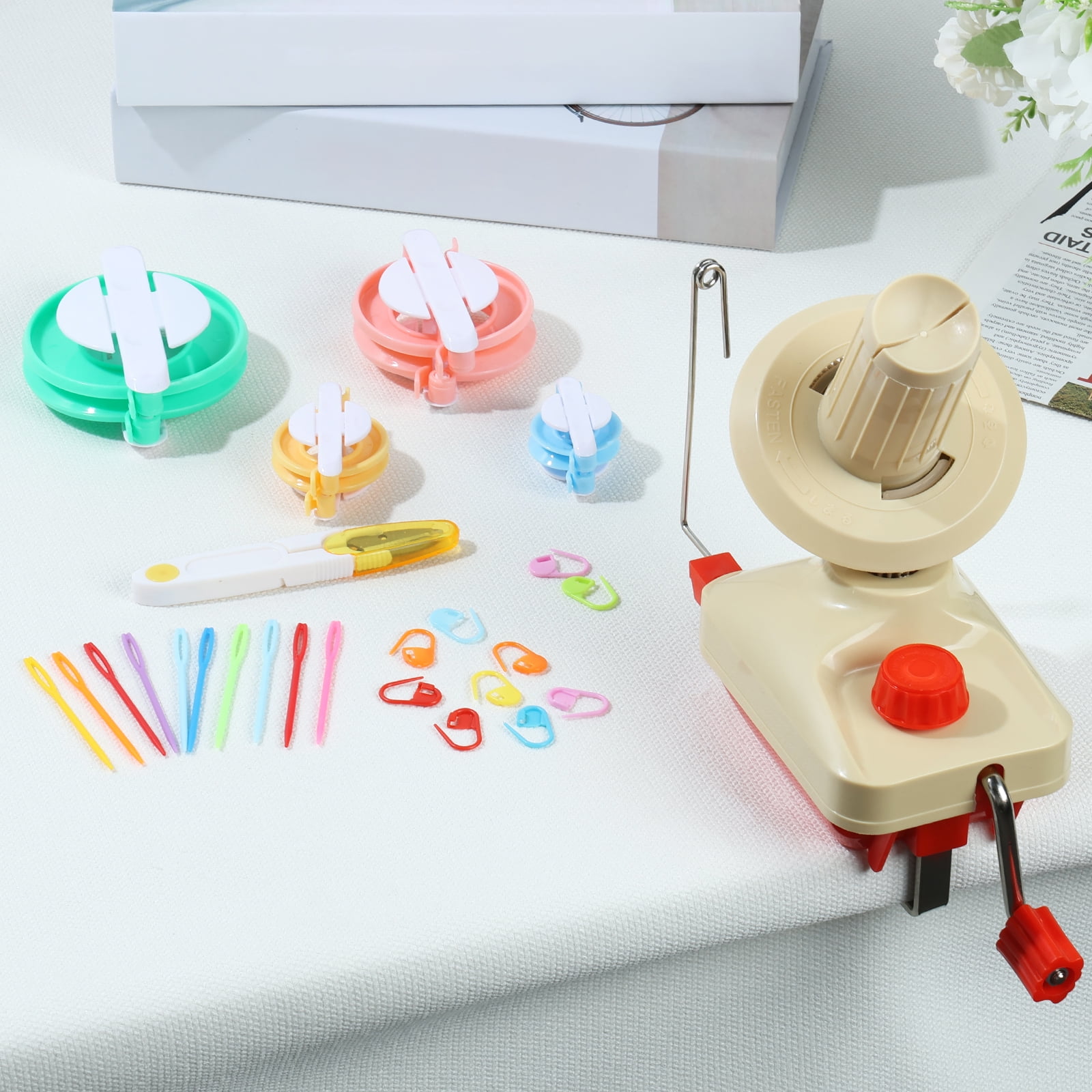 Yarn Ball Winder Set Hand Operated Low Noise Wool Winder with ...