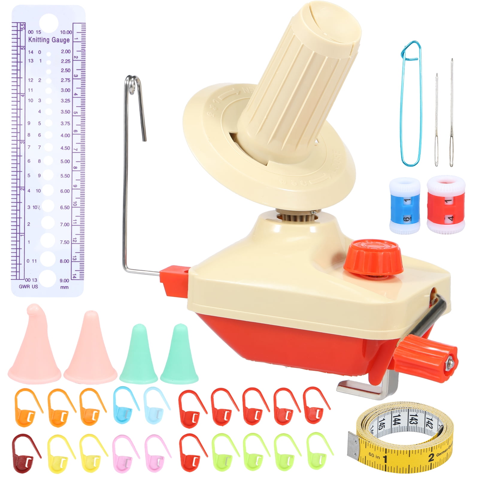 Yarn Ball Winder Set Hand Operated Low Noise Wool Winder with ...