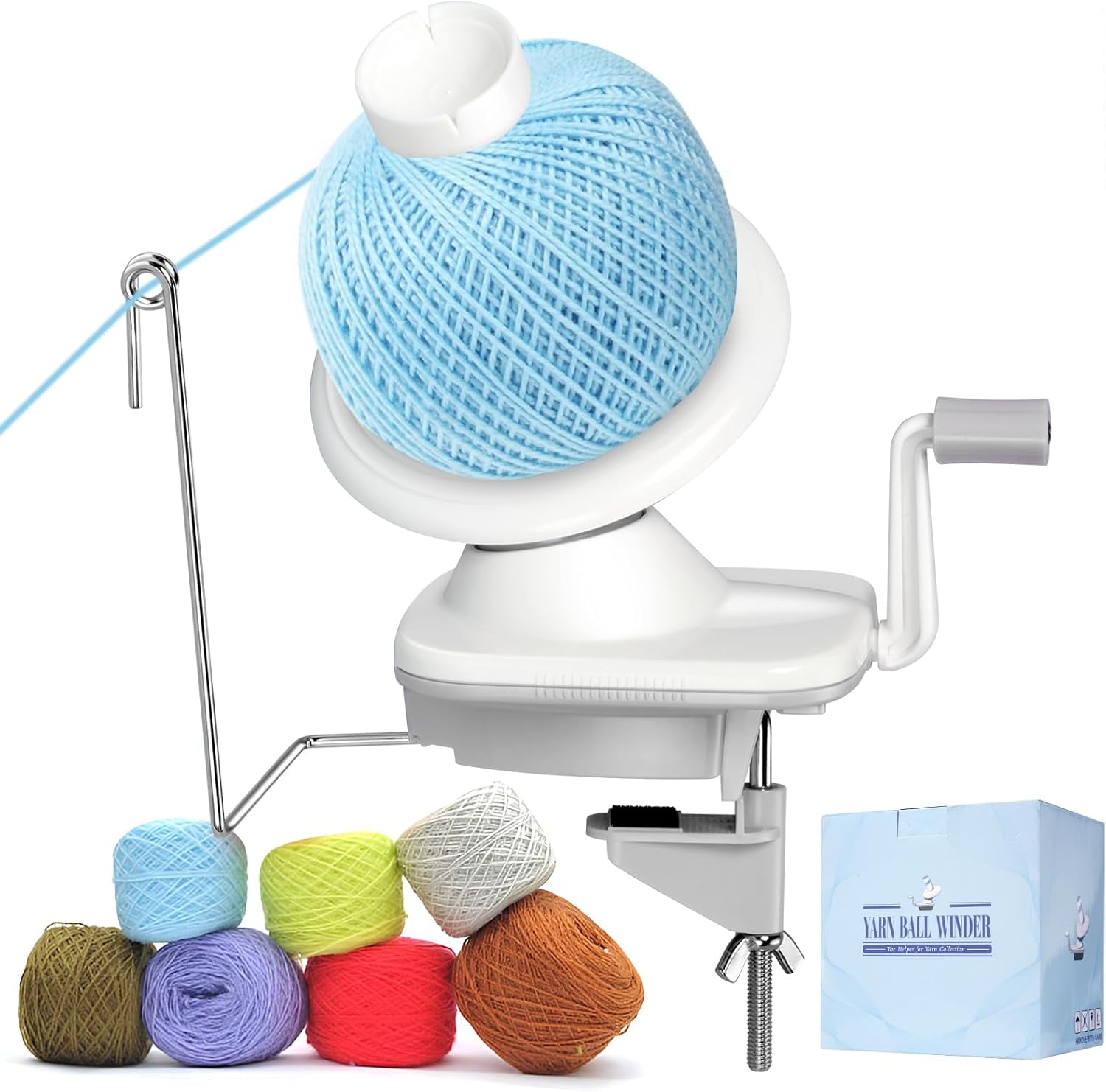 Yarn Ball Winder, Yarn Wool String Ball Cake Winder, Hand Operated ...