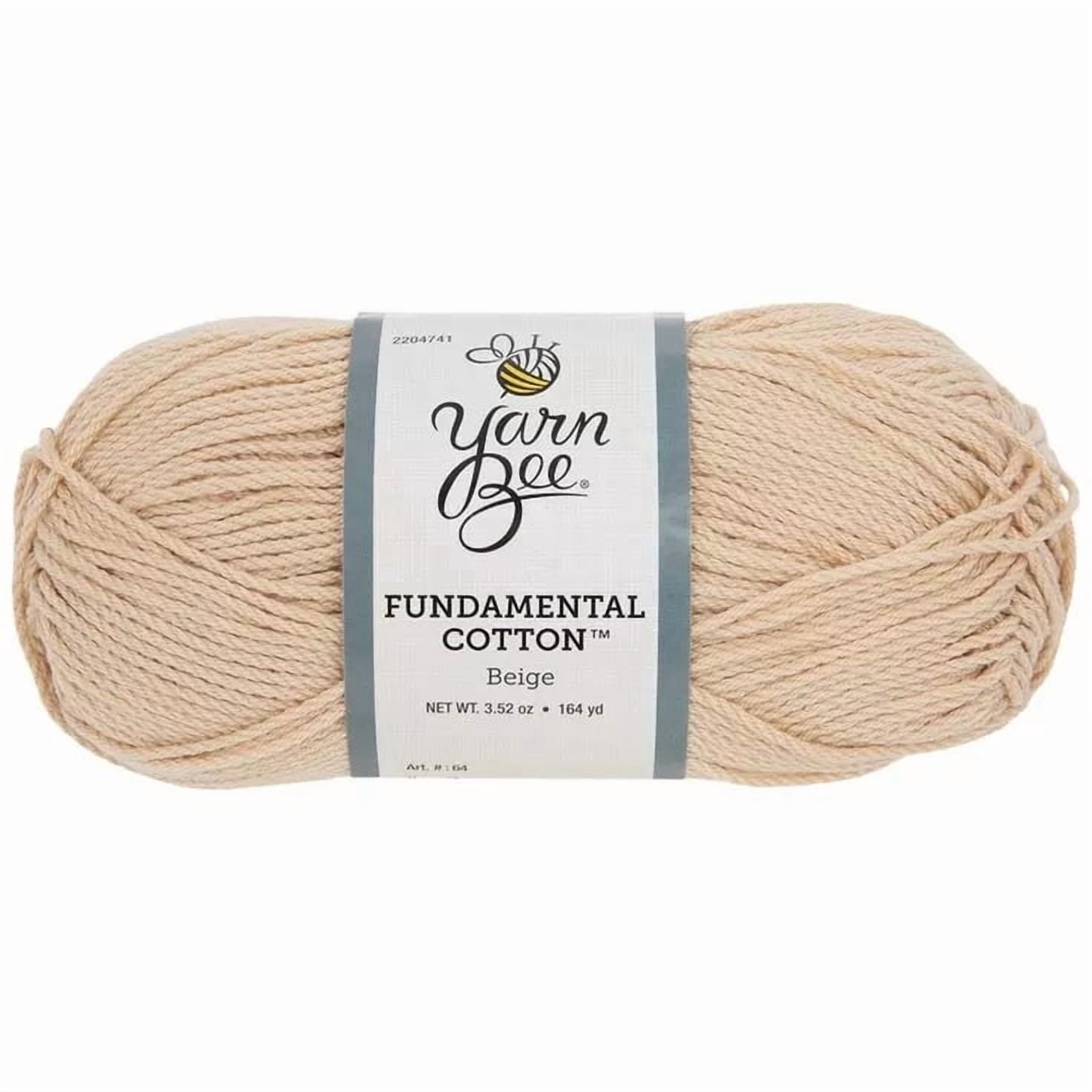 Yarn Bee Fundamental Cotton Yarn, Medium Weight 100% Mercerized Cotton ...