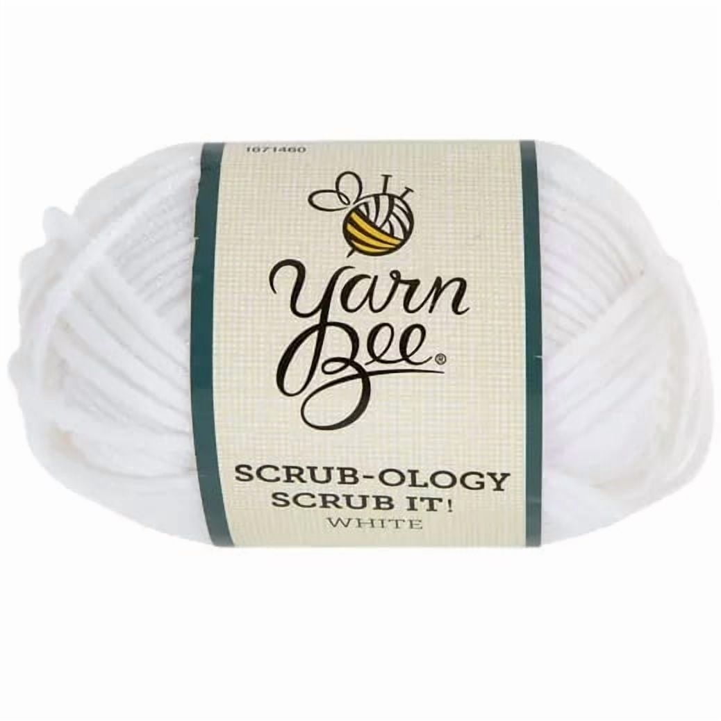 Yarn Bee Scrub-Ology Scrub It Yarn, Bulky 100% Nylon, 79 yards, White ...