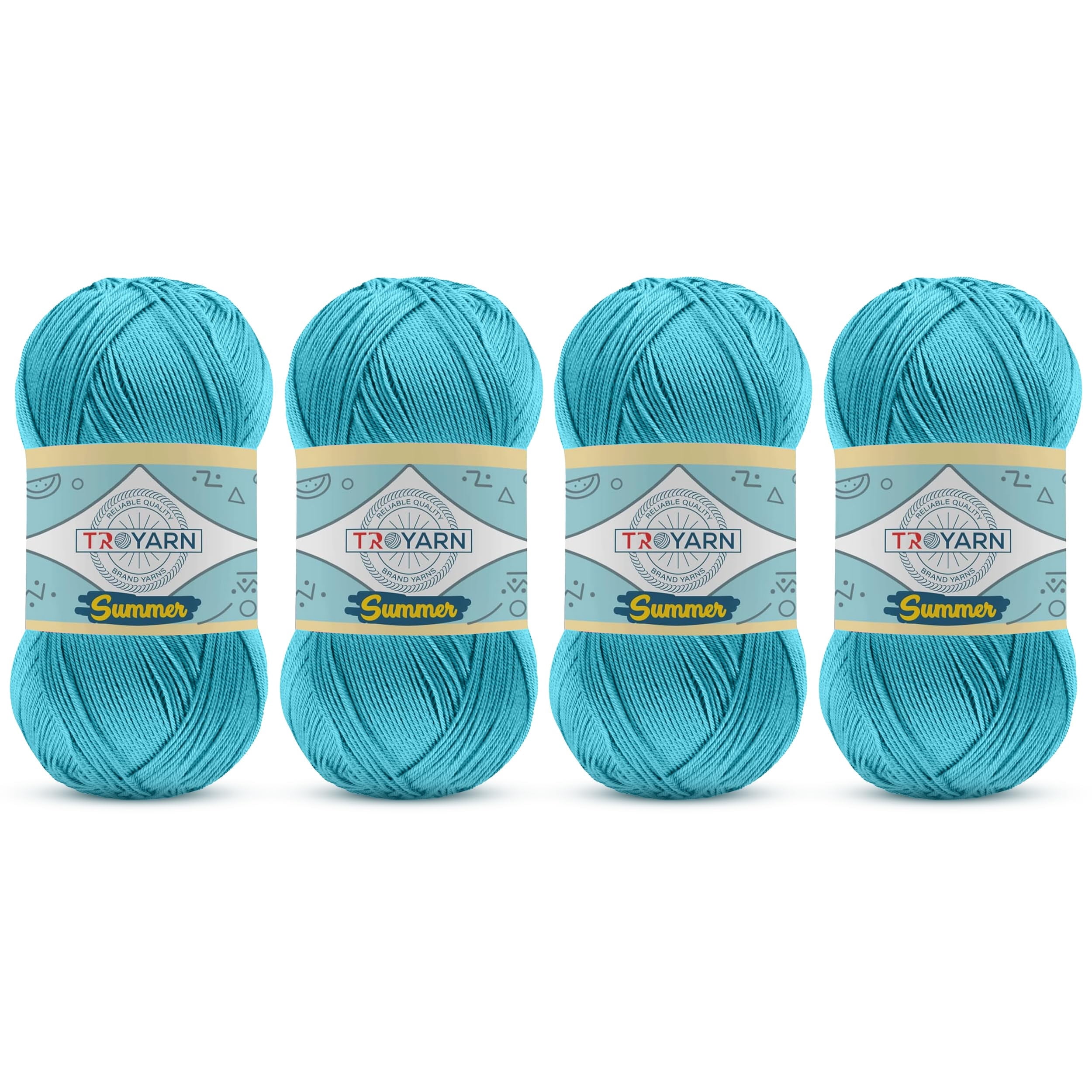 Yarn for Crocheting & Knitting - 4 Skeins (4x383 Yds) (105376 ...