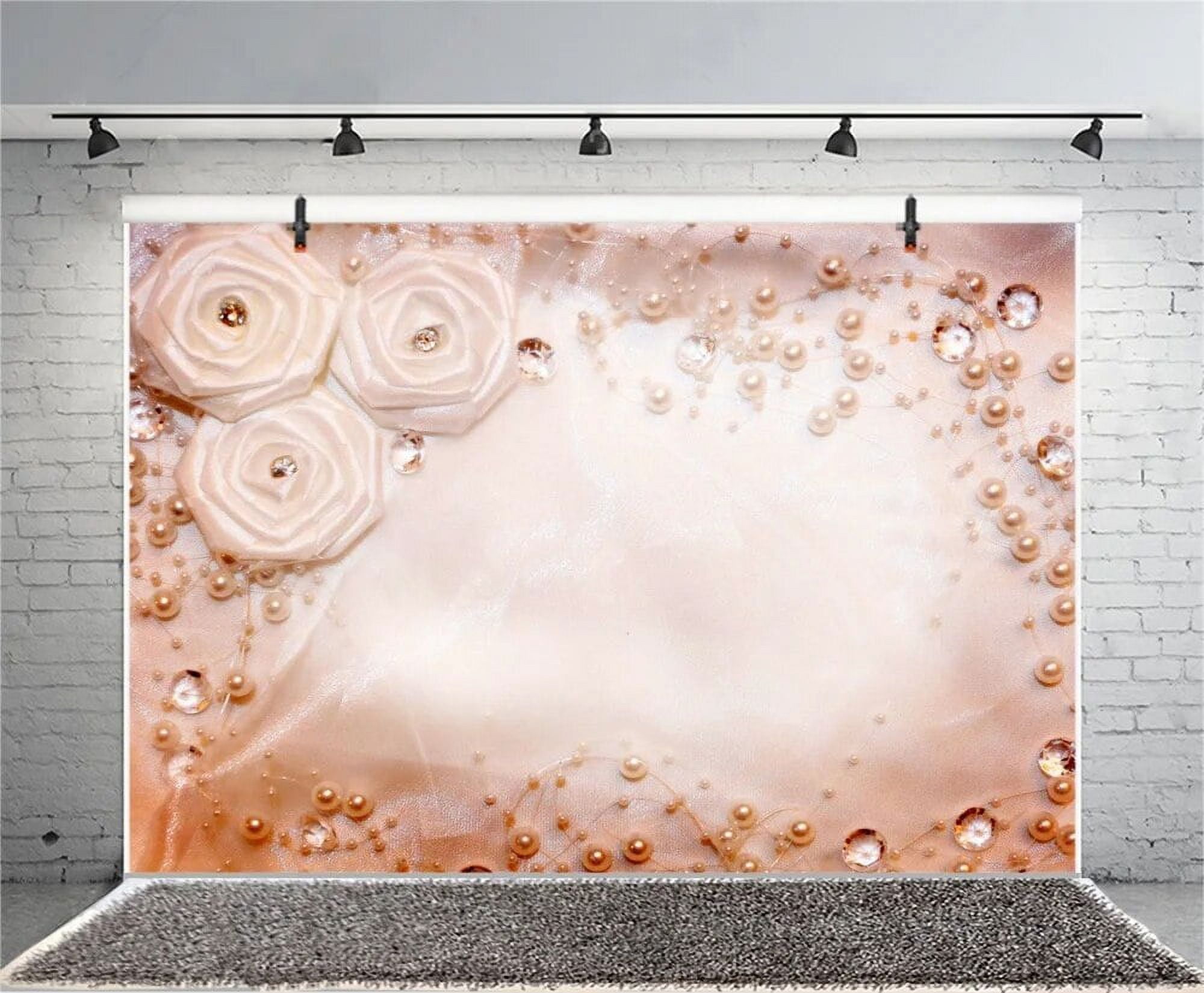 Yarn FlowersPearl Photo Backdrop Newborn Baby Shower Child Portrait ...