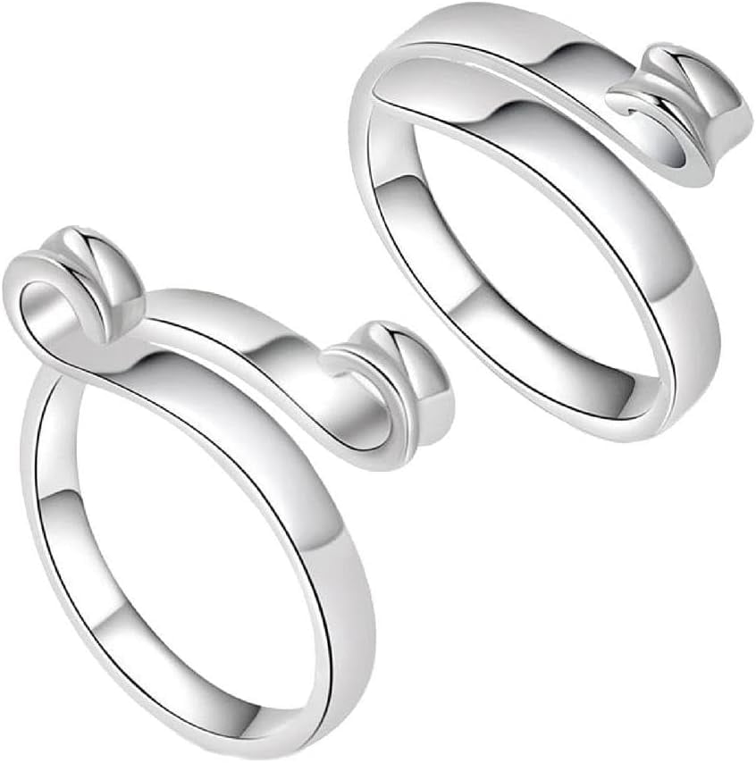 Yarn Guide Finger Holder Open Finger Rings Adjustable Knitting Crochet ...