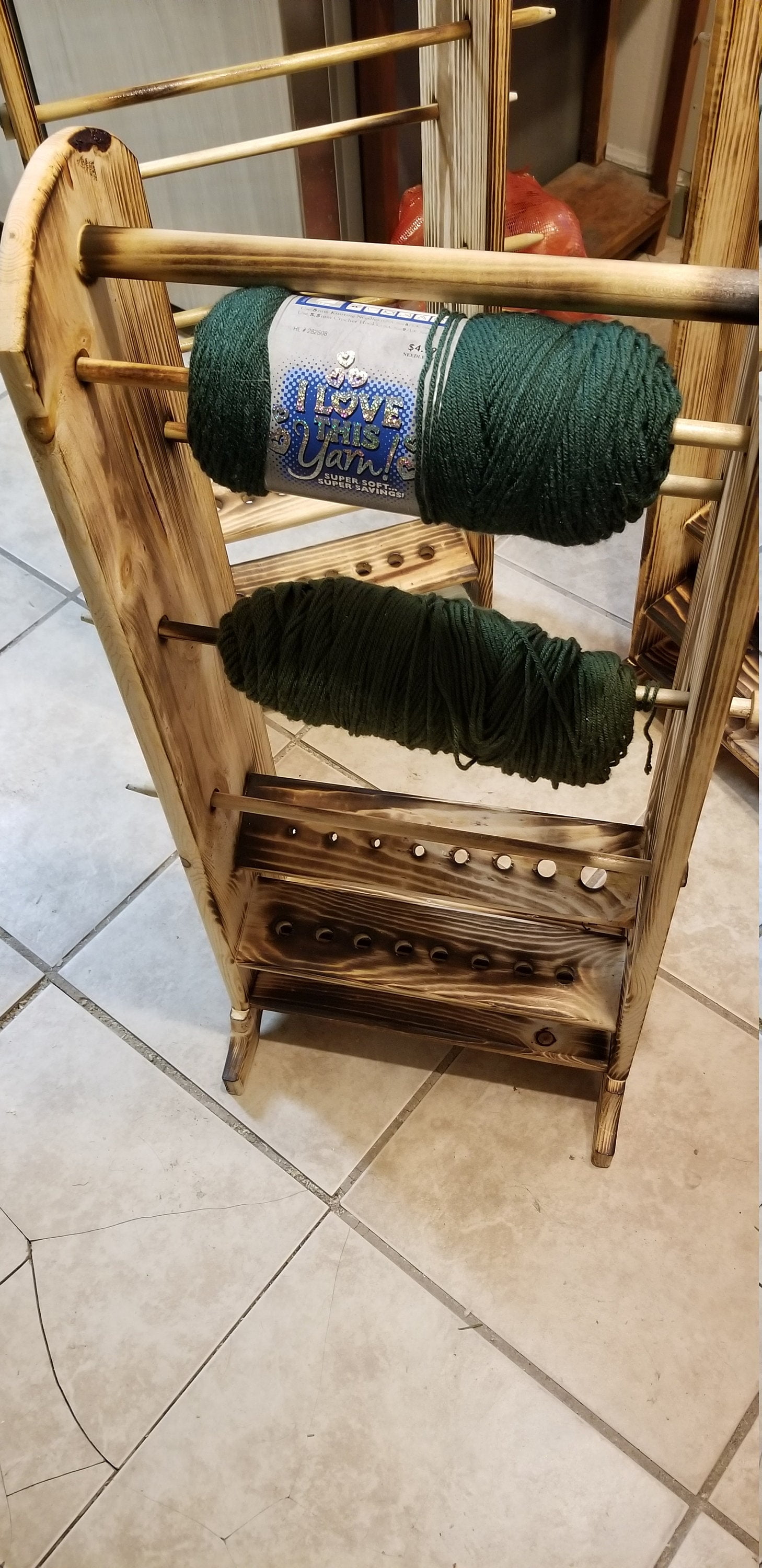 Yarn Holder - 5 Skein Holder - Yarn Rack - Walmart.com
