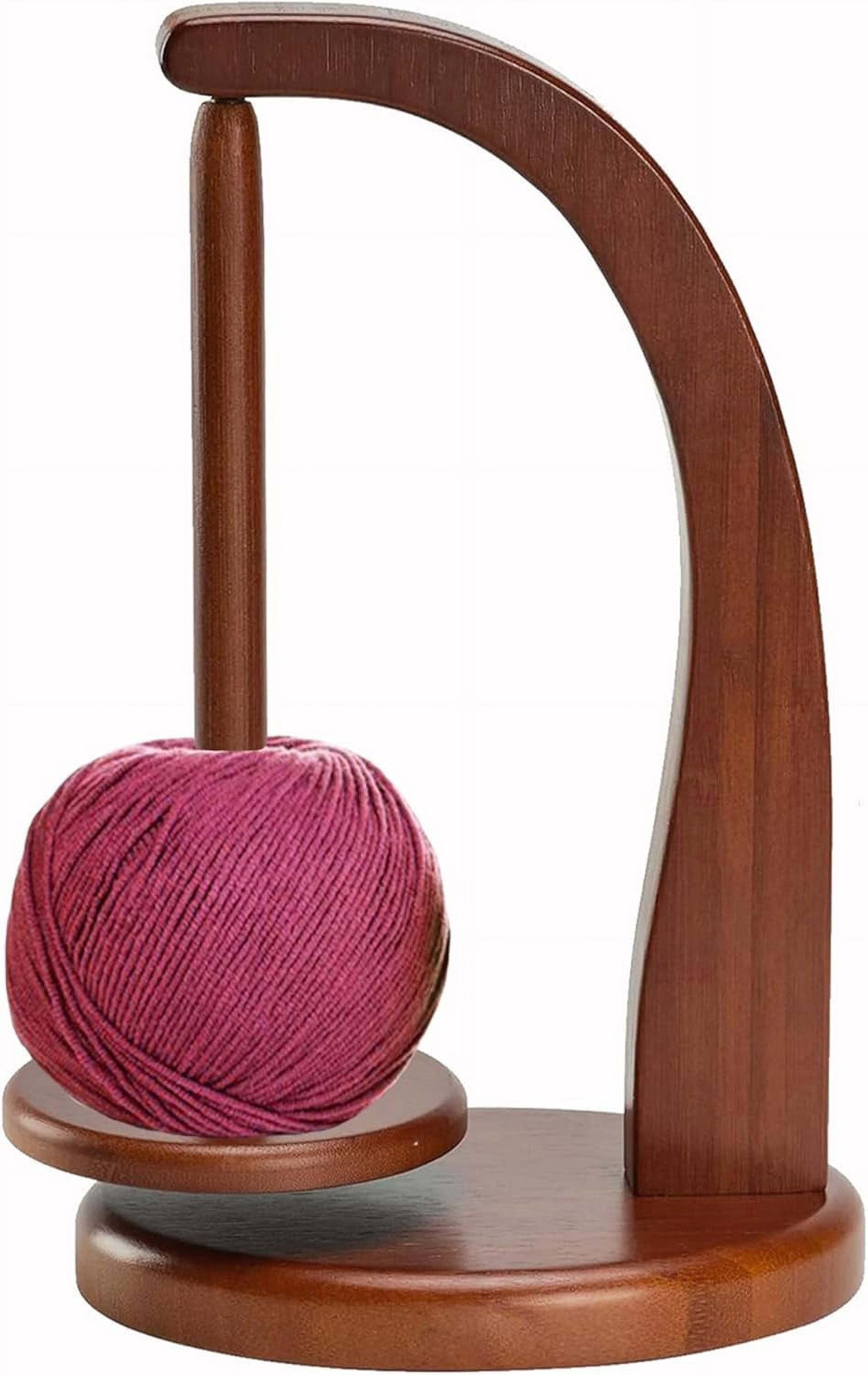 Yarn Holder for Crocheting, Wooden Yarn Spinner for Crochet，Magnetic ...
