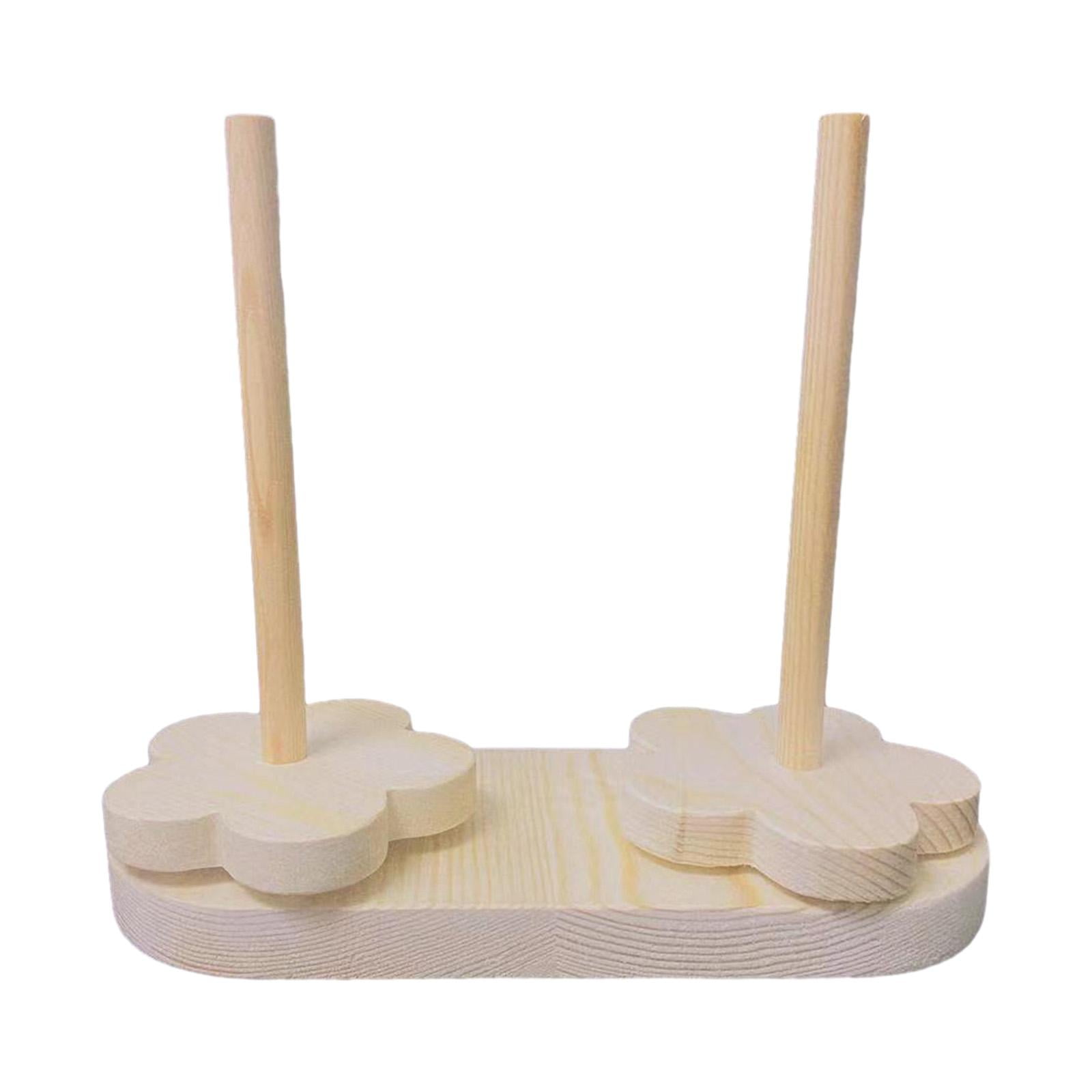 Yarn Holder,Double Yarn Ball Holder Dispenser Crocheting,Wood Yarn ...