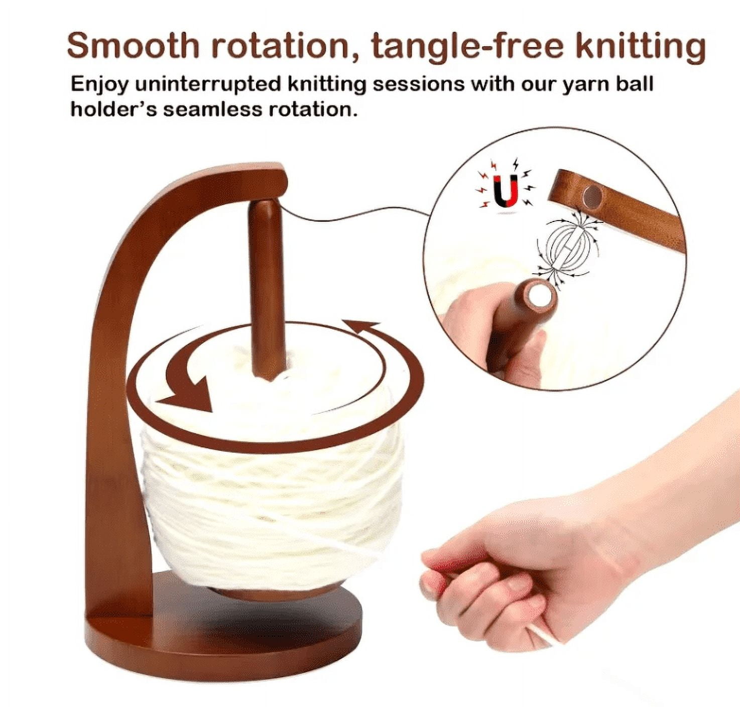 Yarn Holder Stand for Crocheting and Knitting Yarn Storage Organizer ...