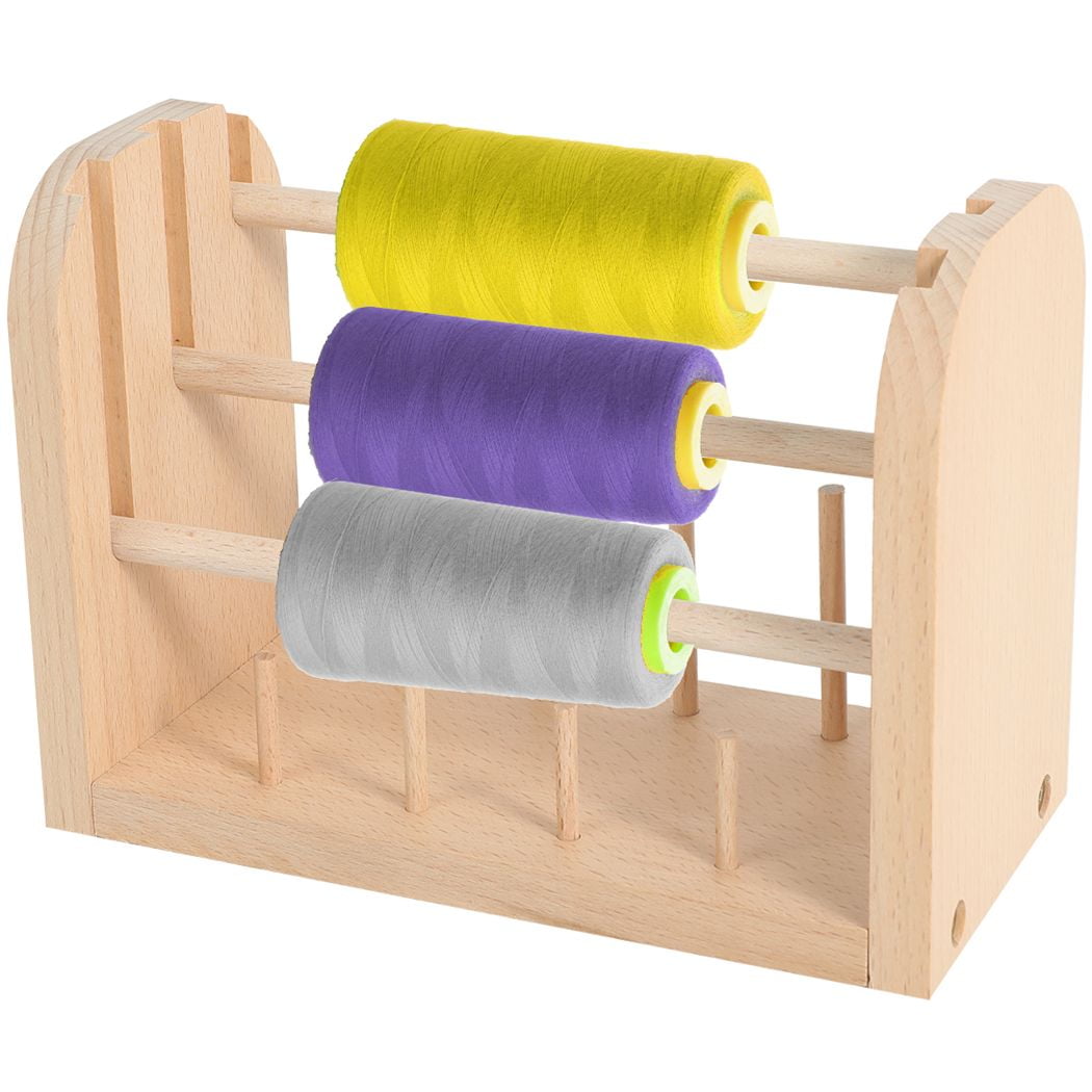 Yarn Holder Wool Yarn Spindles, Wooden Thread Holder, Beech Thread Rack ...