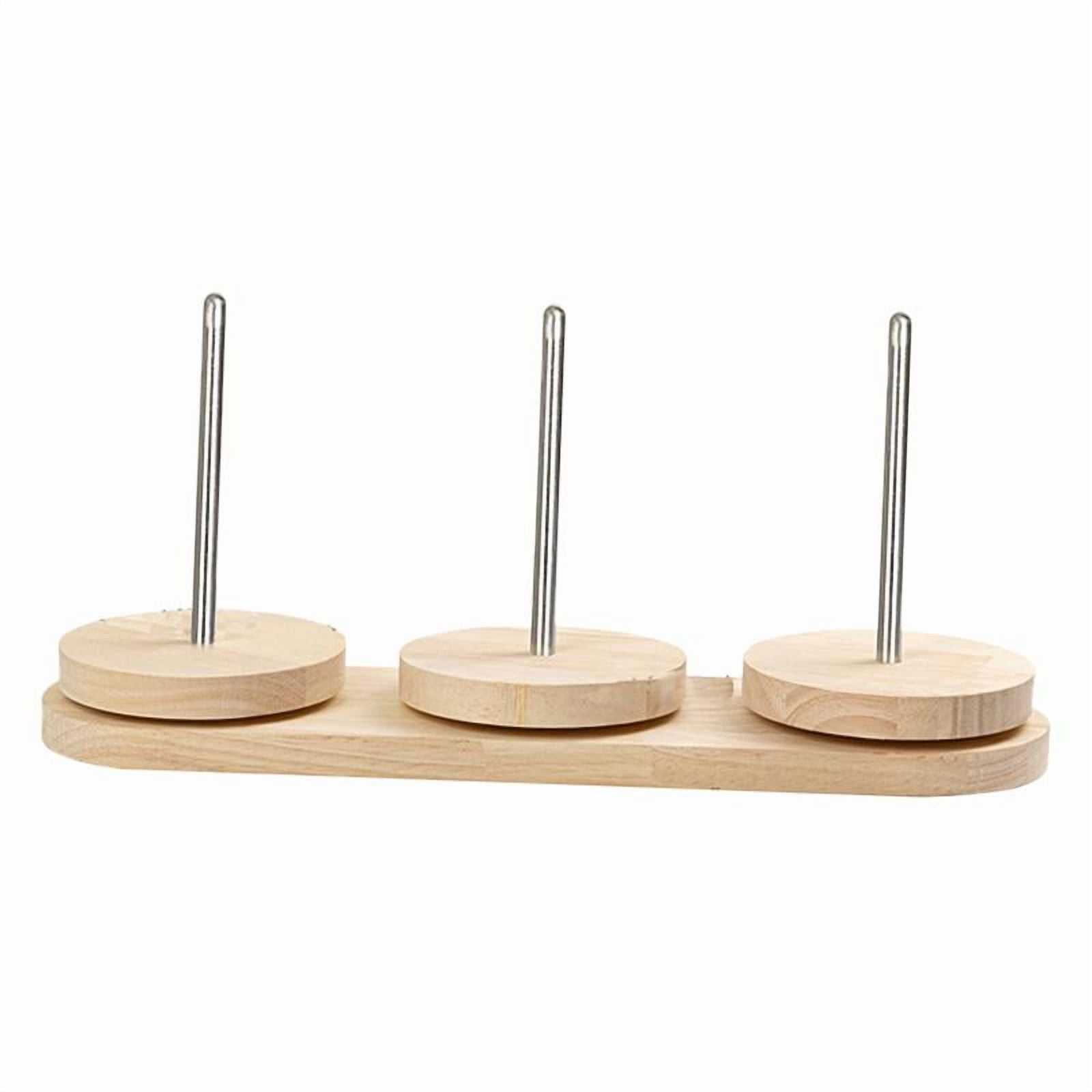 Yarn Organizer Spindle Threading Rack with Wooden Stable Base for ...