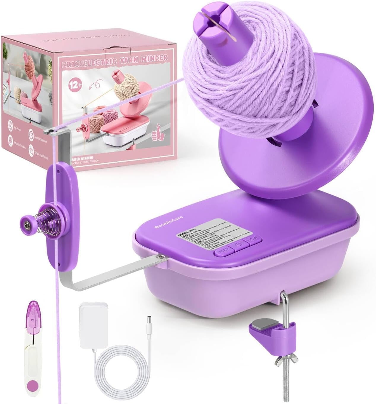 Yarn Winder, 2025 Automatic Yarn Ball Winder with 3 Adjustable Gears, 4 ...