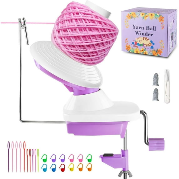 Yarn Winder for Crocheting, Compact Yarn Ball Winder with Crochet ...