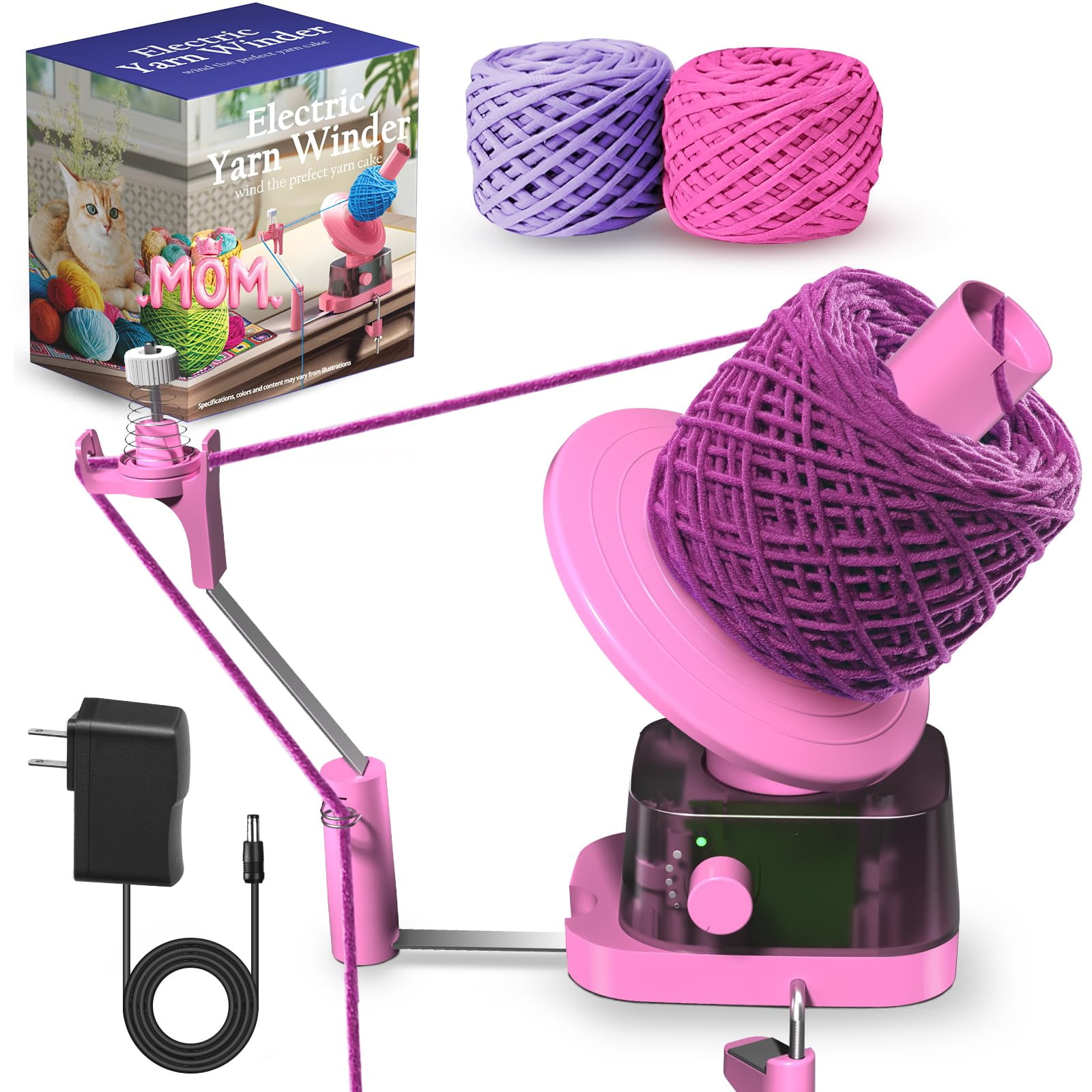 Yarn Winder, Electric Yarn Ball Winder for Crocheting, Efficiently Cake ...