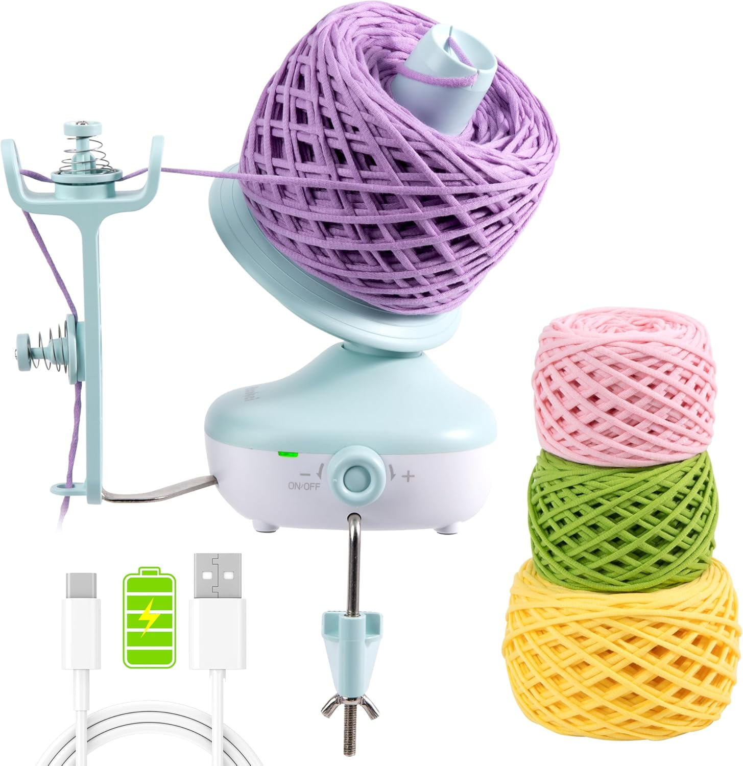 Yarn Winder,Upgraded Electric Yarn Ball Winder for Crocheting,7oz ...