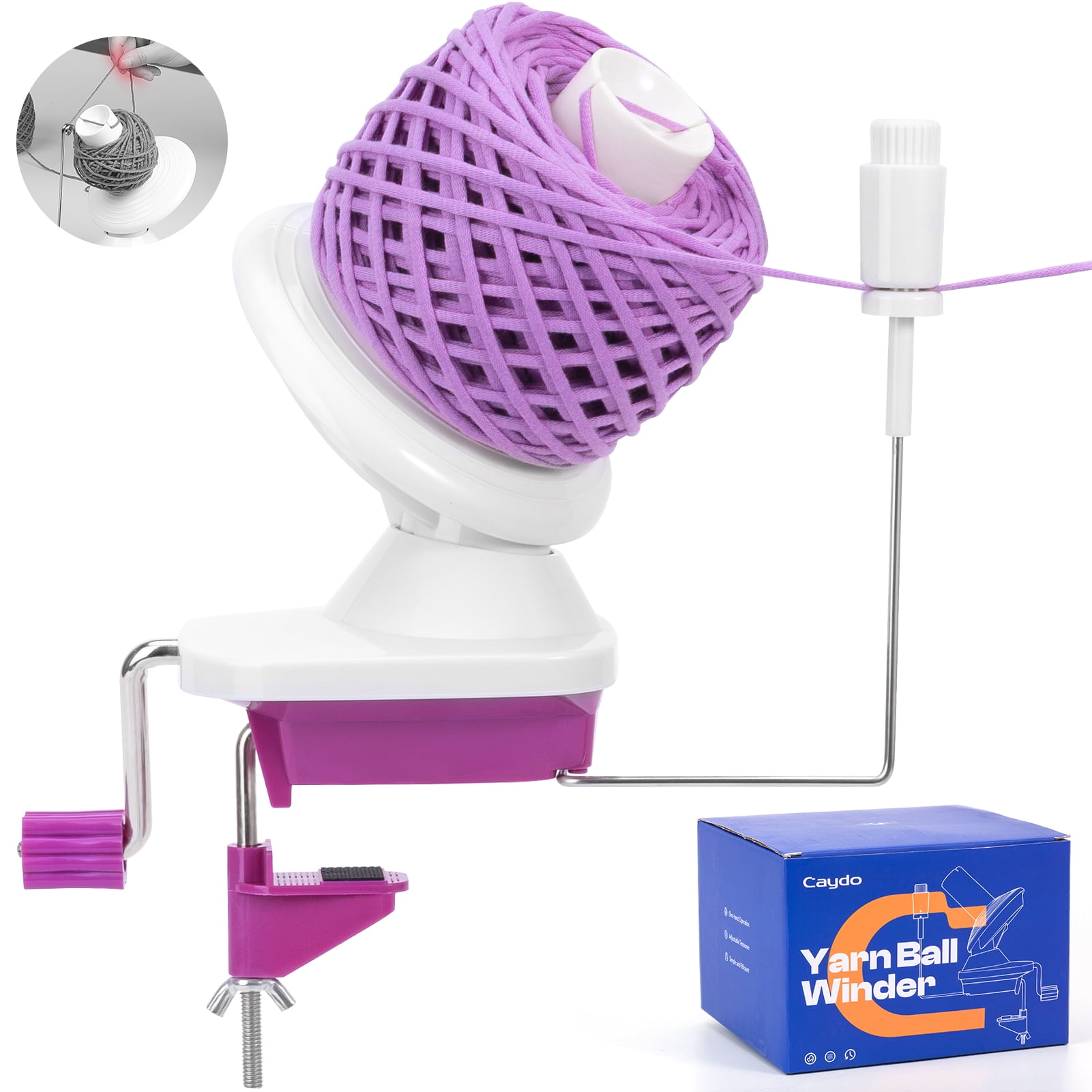Yarn Winder with Tension Spring, One Hand Operated Winders, 4-7oz ...