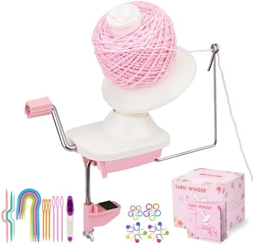 Yarn Winder, Yarn Winder Spinner for Crocheting, Yarns Cake Winder with ...