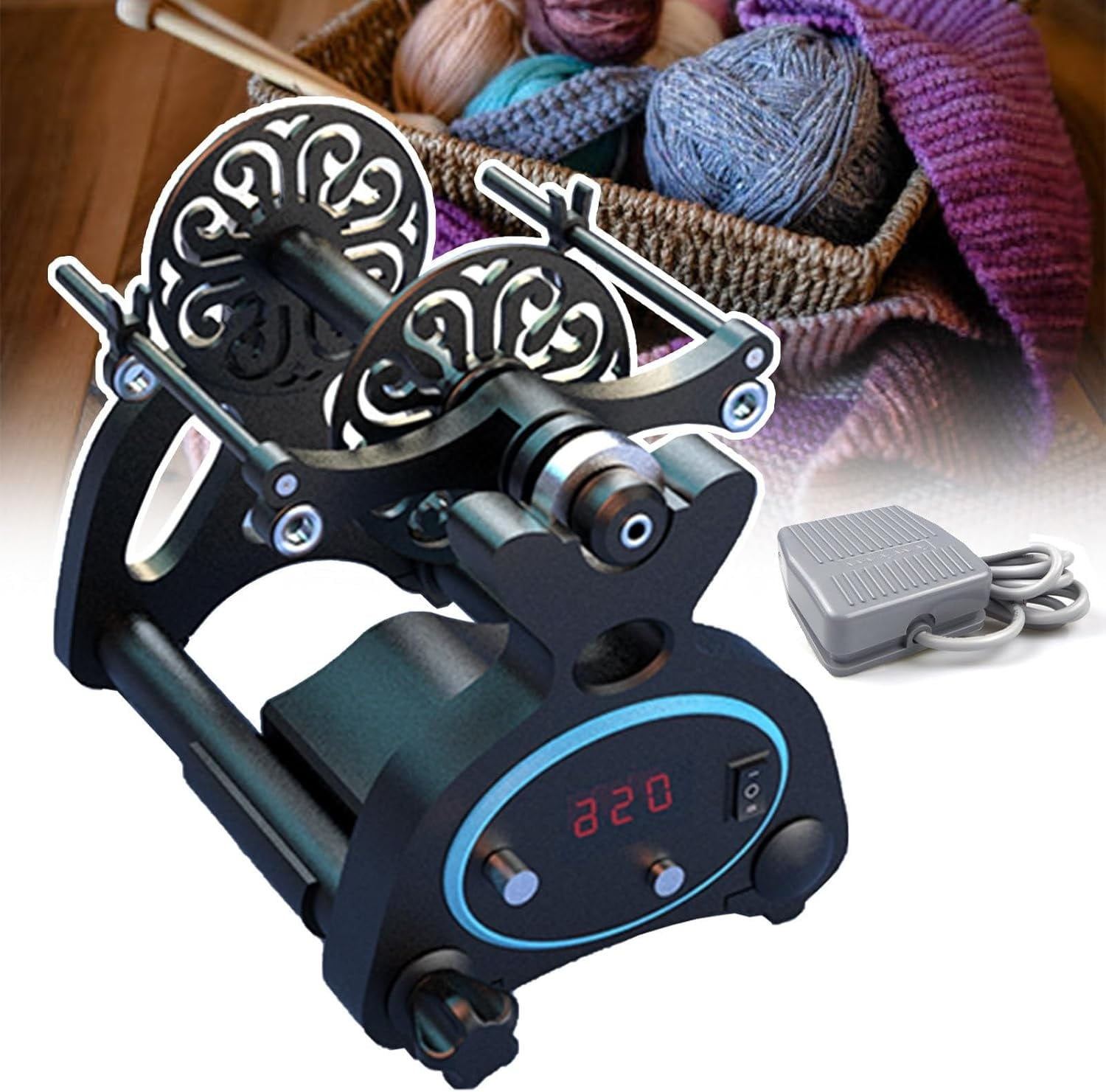 Yarn Wool Ball Winder,Automatic Spinning Wheel-Adjustable Speed/Feed ...