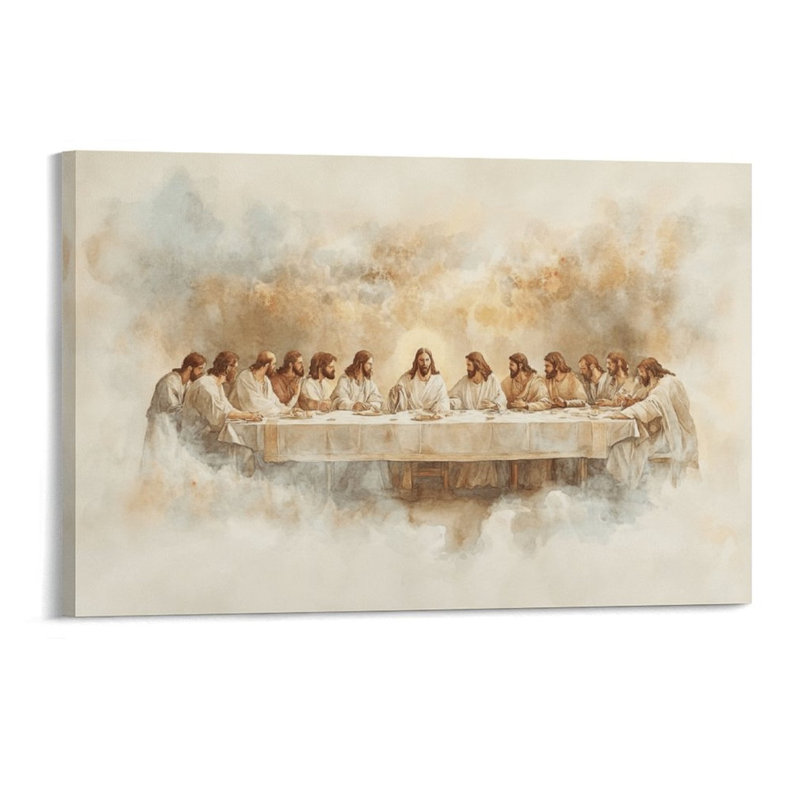 YarnArtistry The Last Supper Wall Art - Framed Canvas Wall Decor For ...