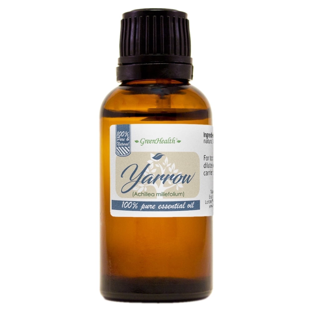 Yarrow Essential Oil - 1 fl oz - Amber Glass Bottle w/ Euro Dropper ...