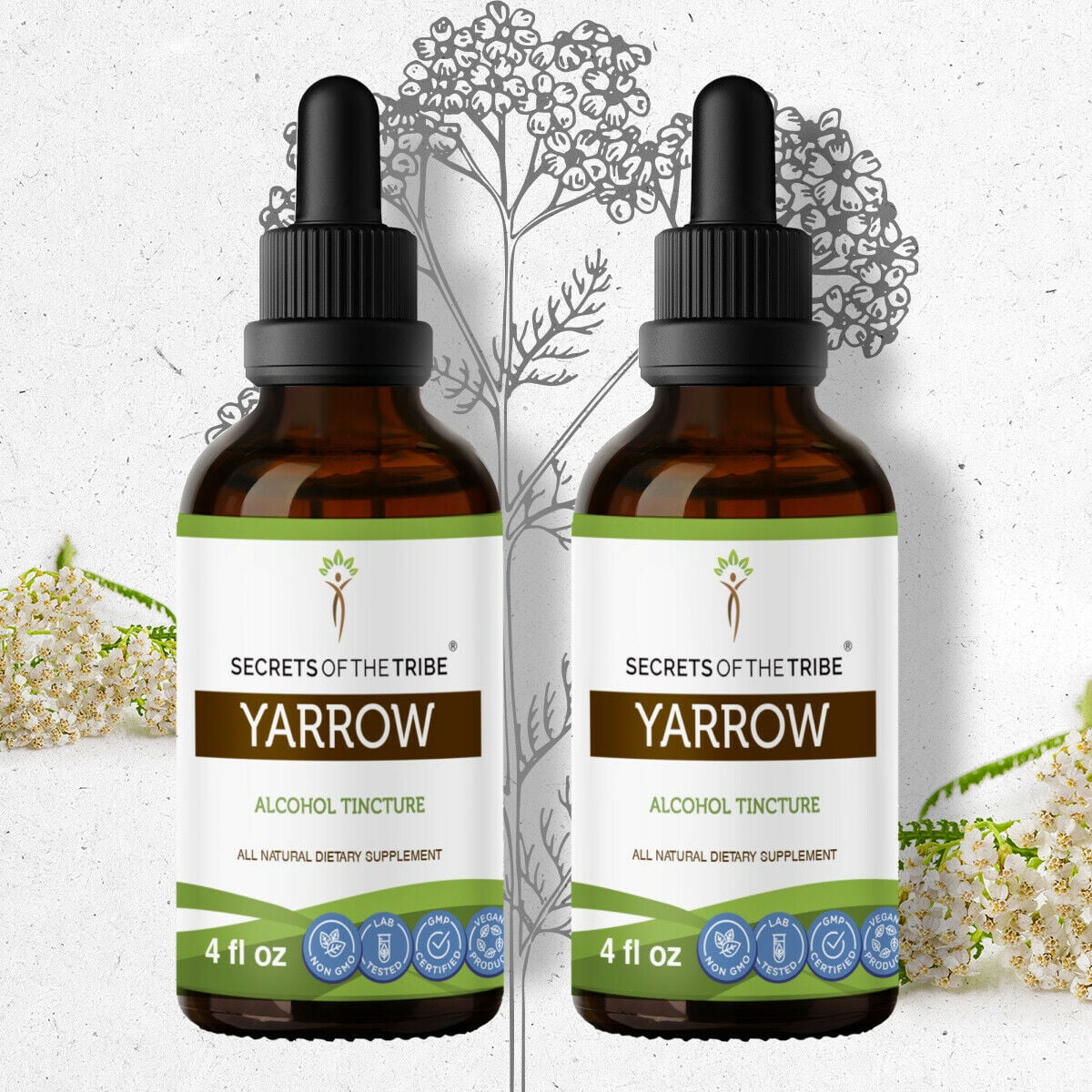 Yarrow Tincture Alcohol Extract, Achillea millefolium Soothes the Body ...