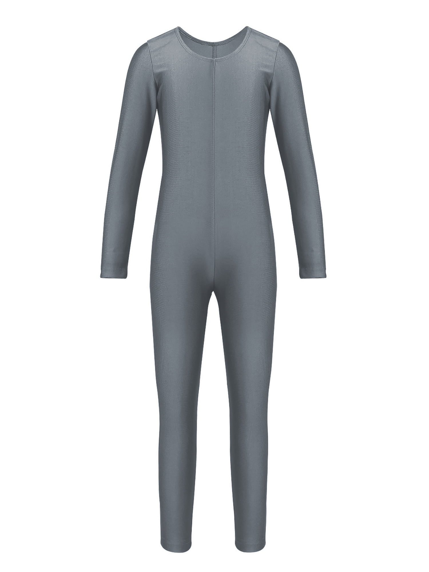 Yartina Kids Girls Long Sleeve Gymnastics Jumpsuit Unitard One Piece ...