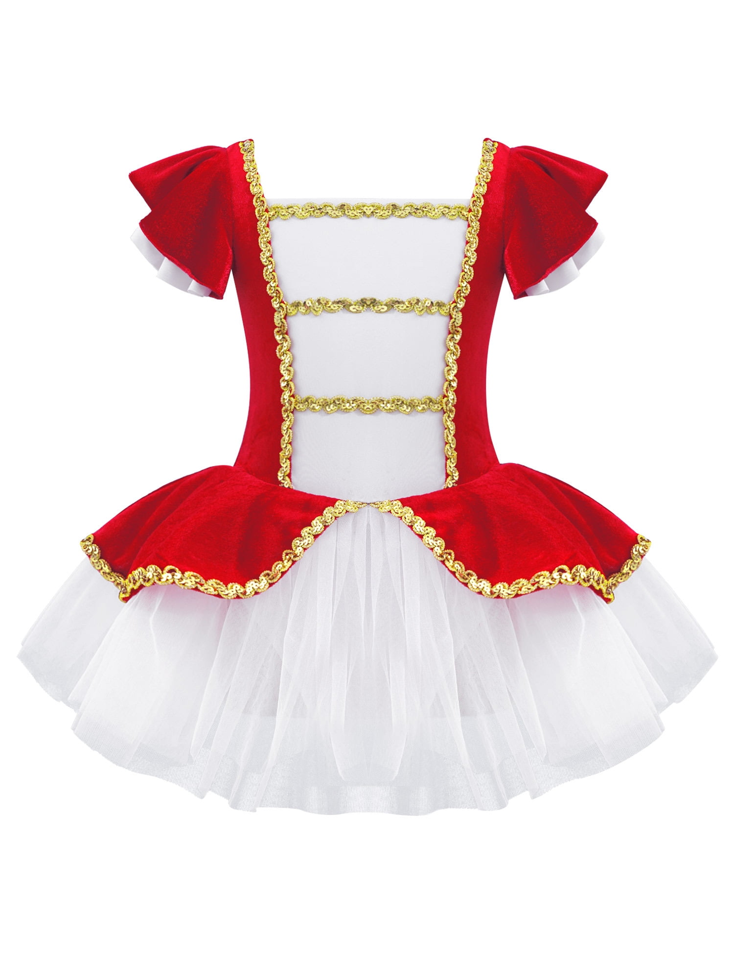Yartina Kids Girls Sparkle Circus Jumpsuit Christmas Ballet Dance ...