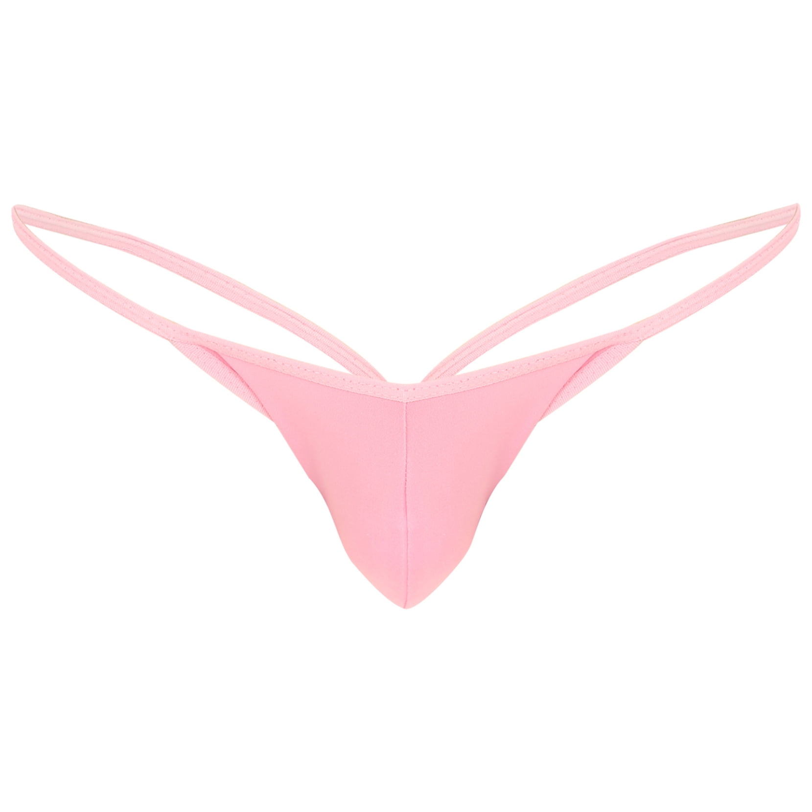 Yartina Adult Men Low Rise Backless Micro Pouch String G-String Thong T ...