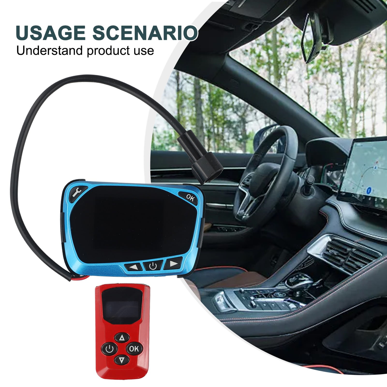 Yashili 4 Button Remote Control LCD Switch Monitor Switch Parking ...