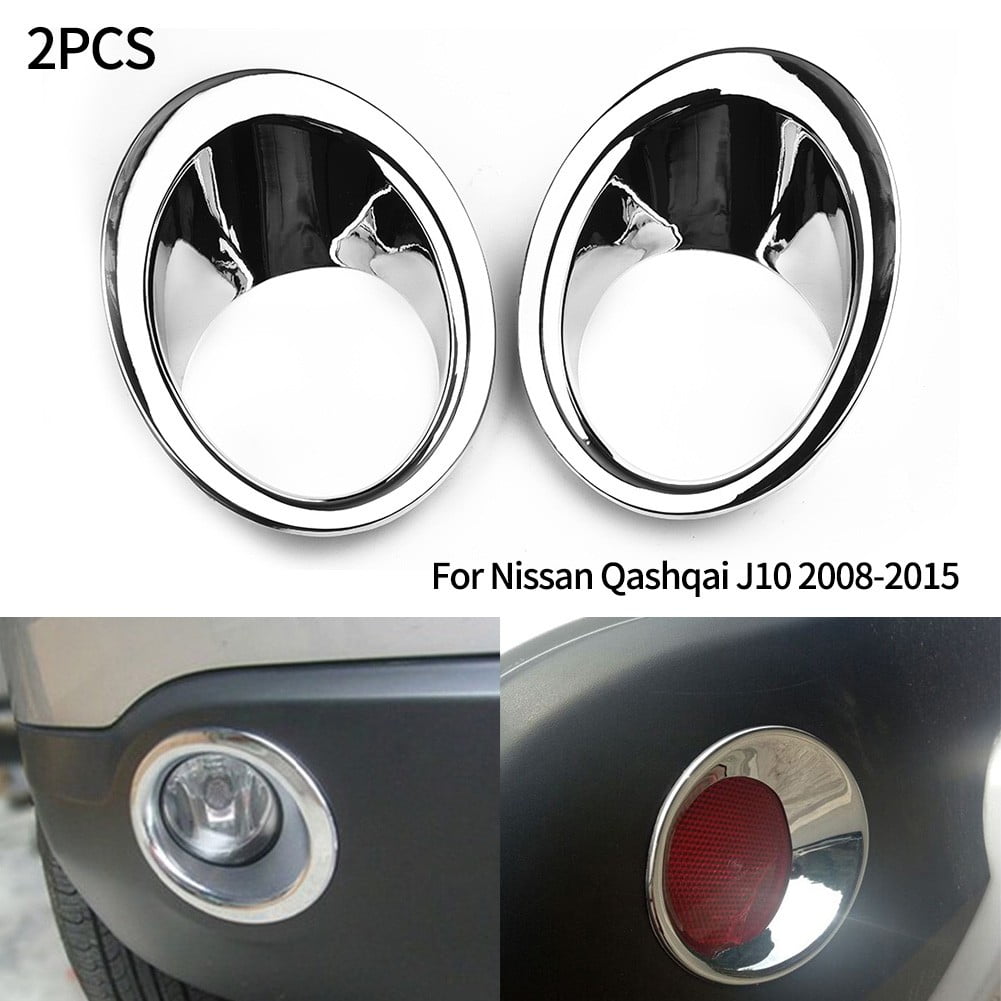 Yashili ABS Chrome Rear Fog Light Cover Surround Trim Set For Nissan ...