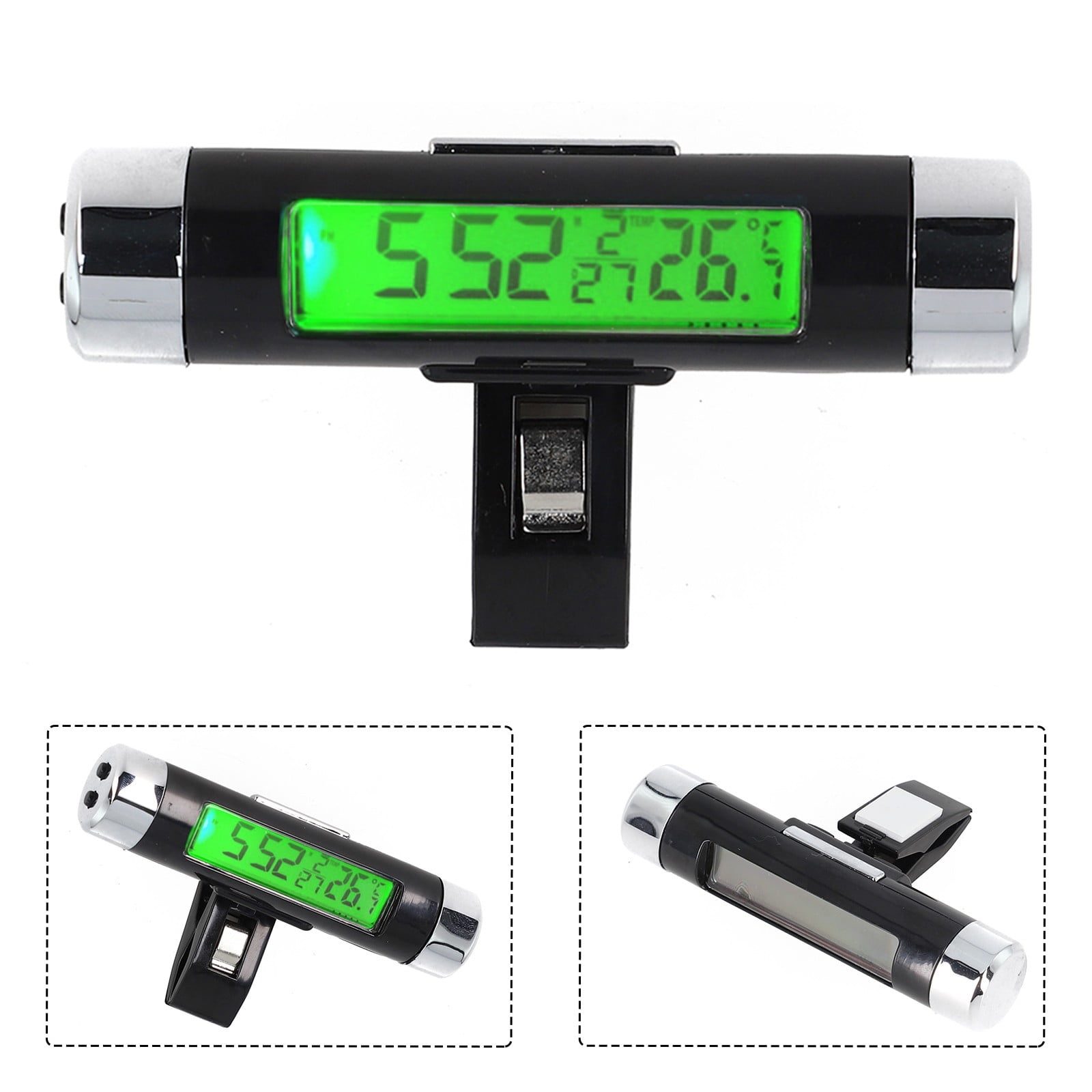 Yashili Thermometer Universal Fitment Car Dashboard Green Backlight ...