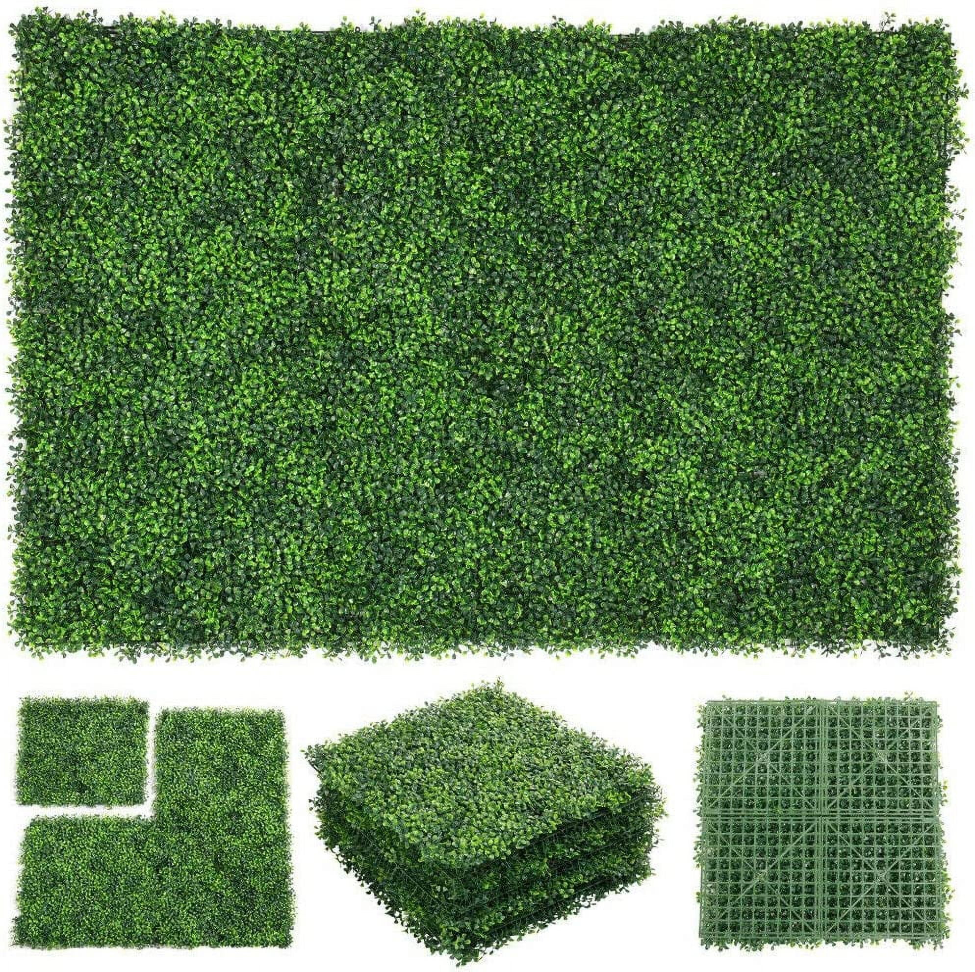 Yasong 10" x 10" Artificial Boxwood Hedge Panels 24PCS Faux Greenery ...