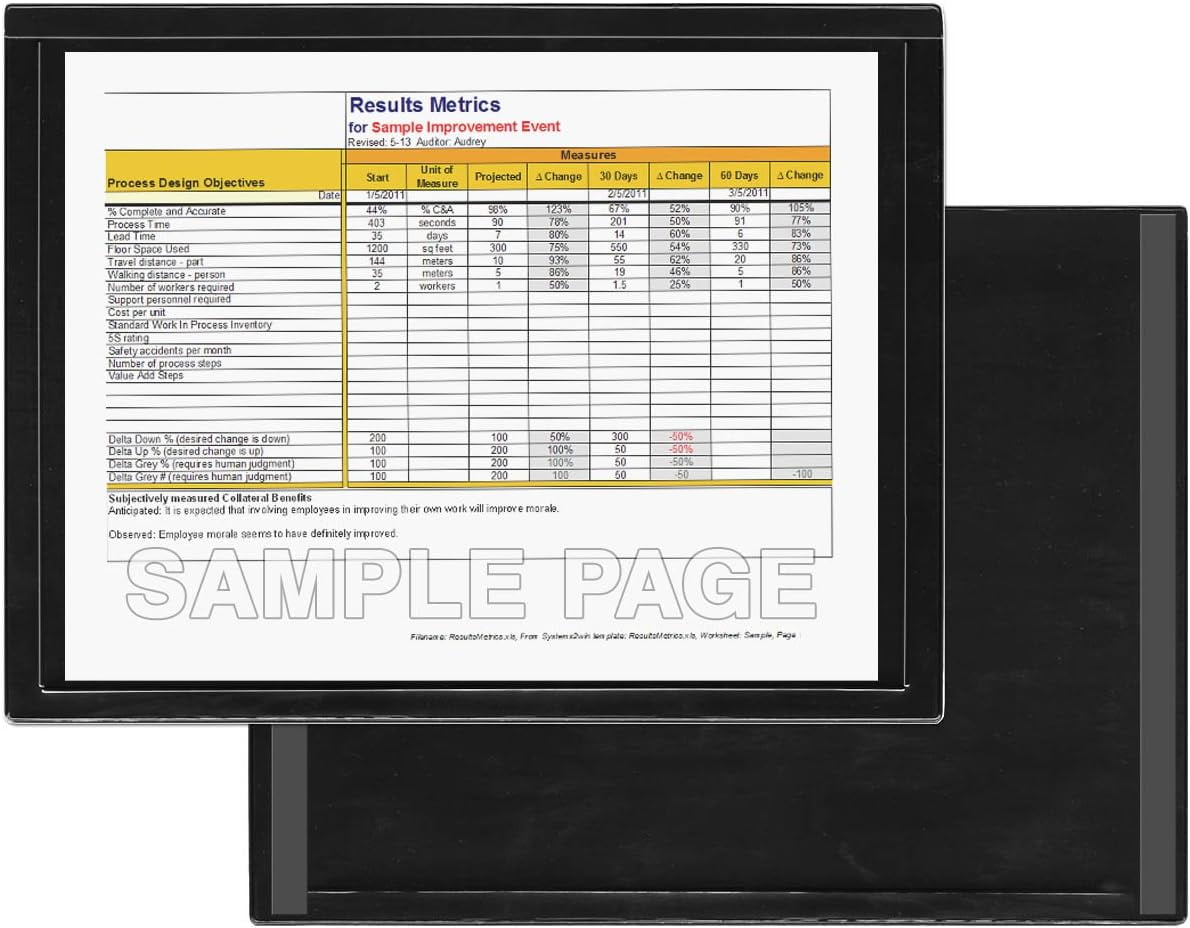 Yasong- Black Document Holder - Window Frame Style - Magnetic Back ...