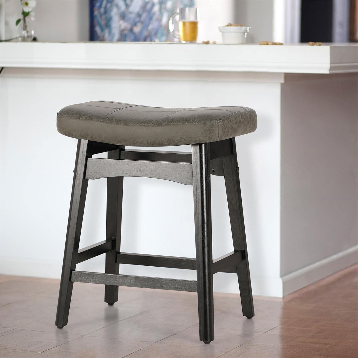 Yasong Counter Height Bar Stool for Kitchen Island,24" Counter Stools ...